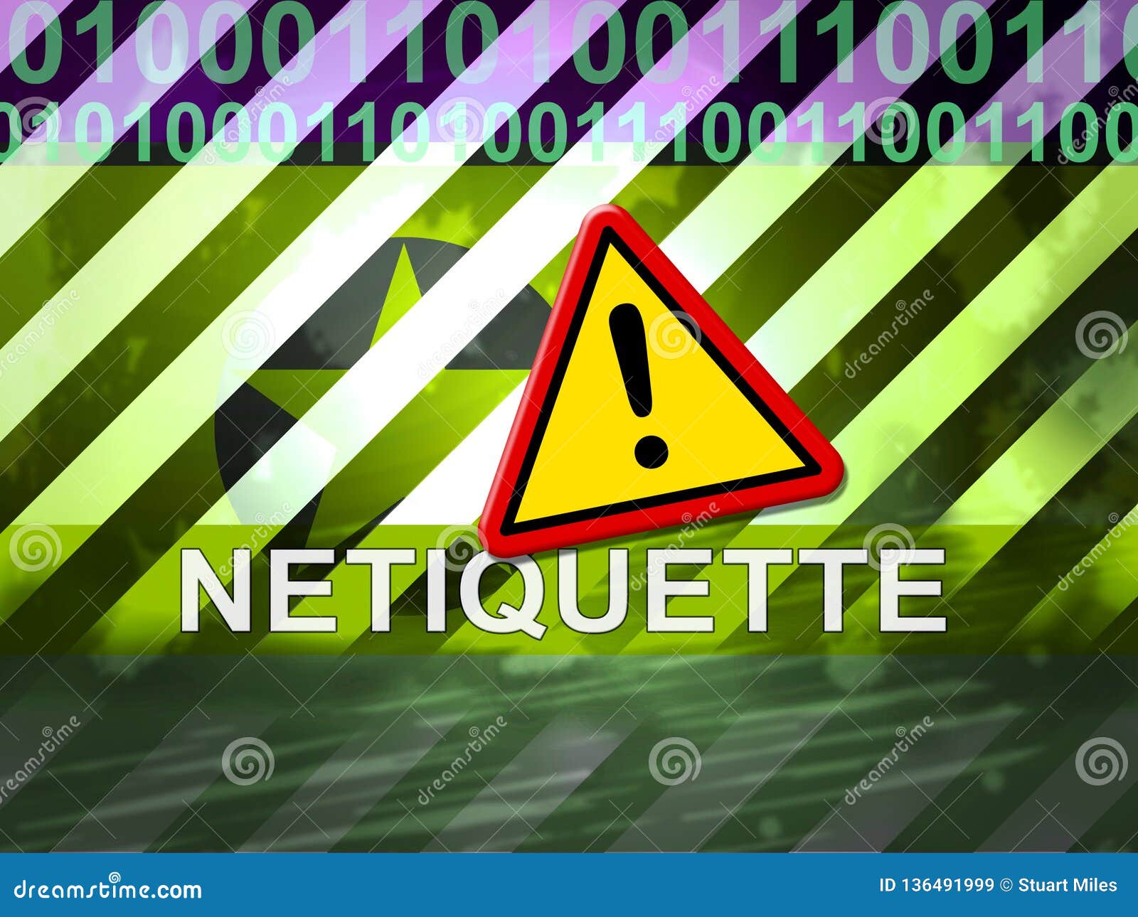 Netiquette Polite Digital Behavoir or Web Etiquette - 3d Illustration ...