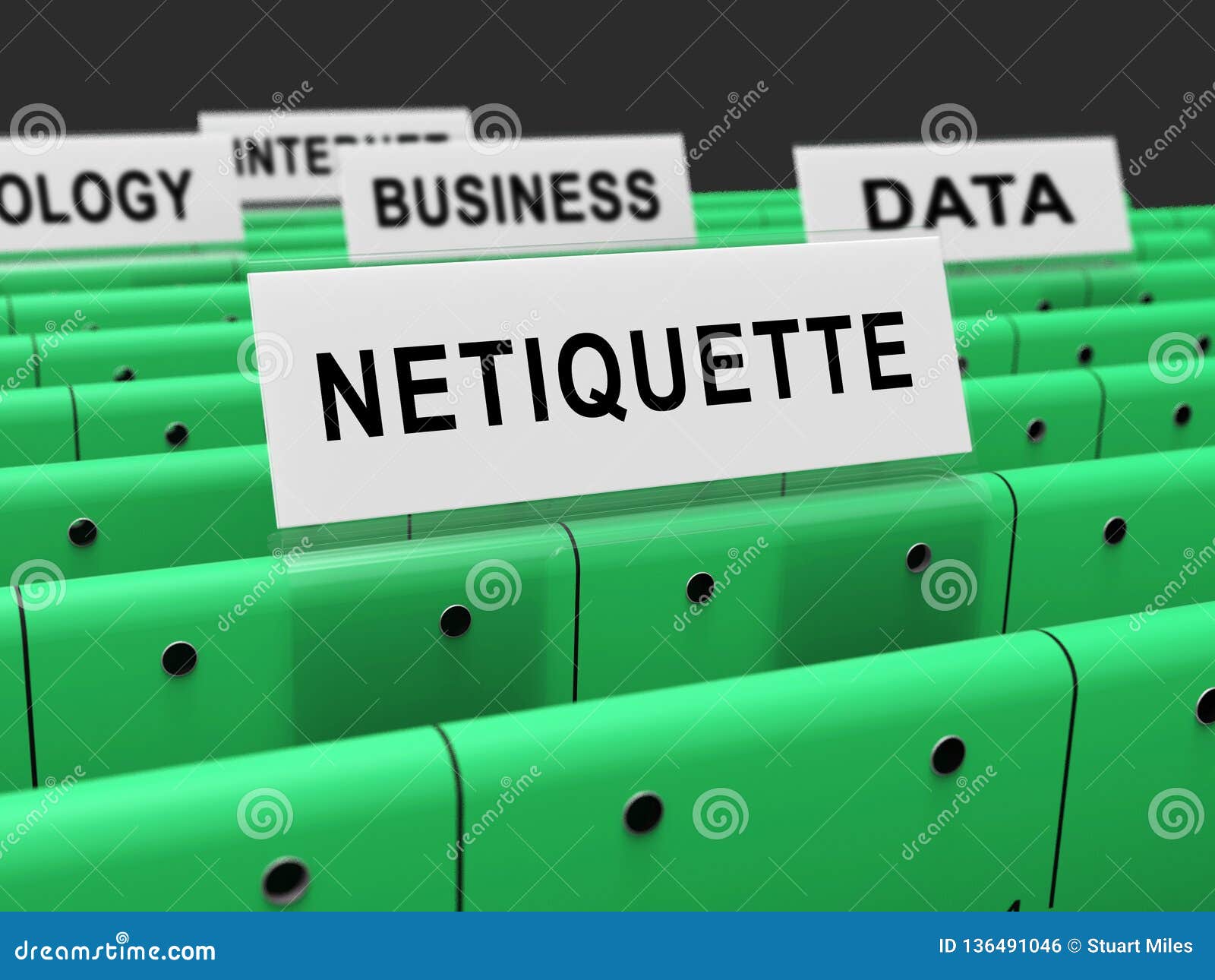 Netiquette Polite Online Decorum or Web Etiquette - 3d Illustration ...