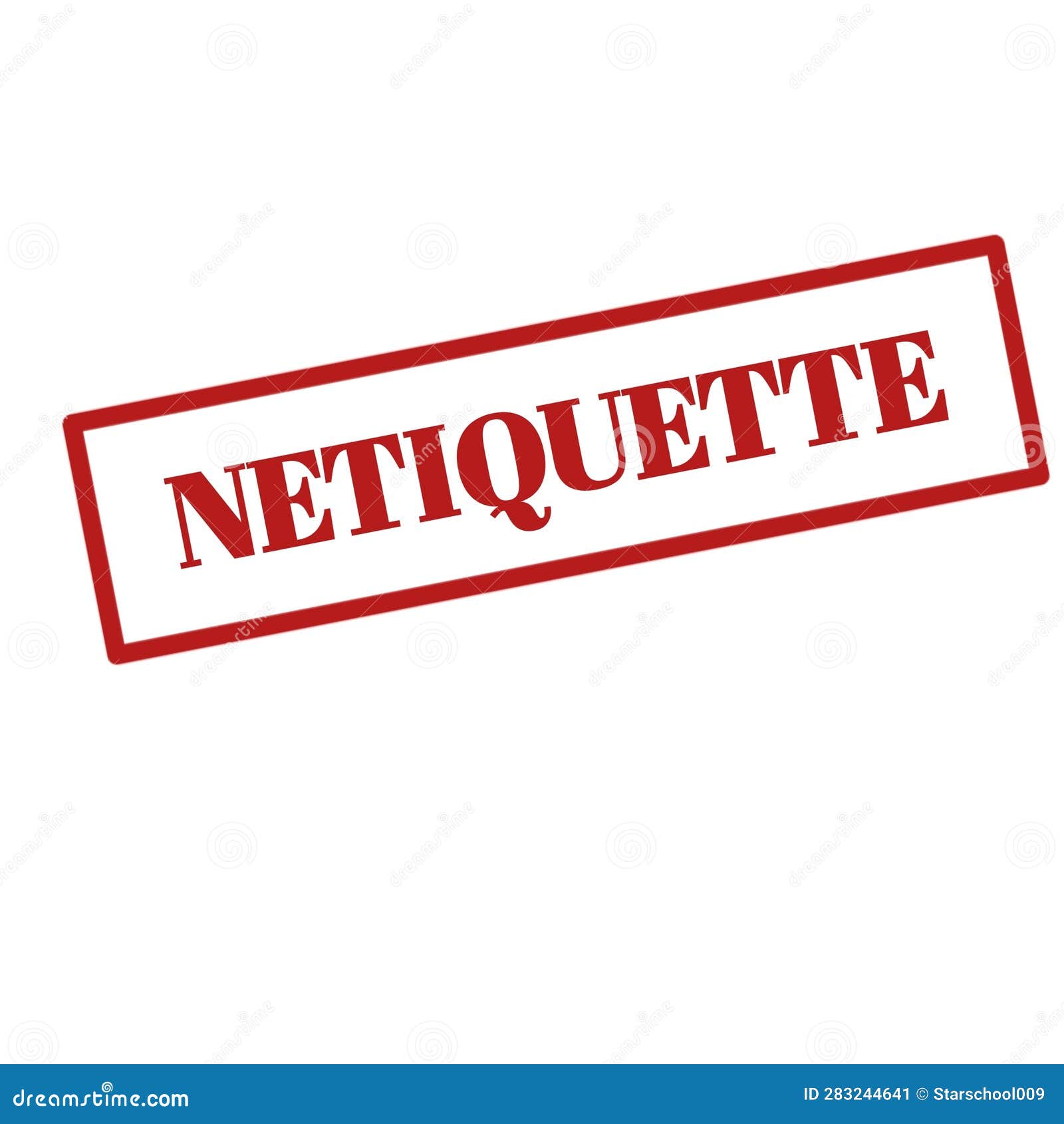 NETIQUETTE STAMP with TEXT stock illustration. Illustration of document ...