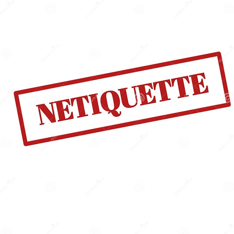 NETIQUETTE STAMP with TEXT stock illustration. Illustration of document ...