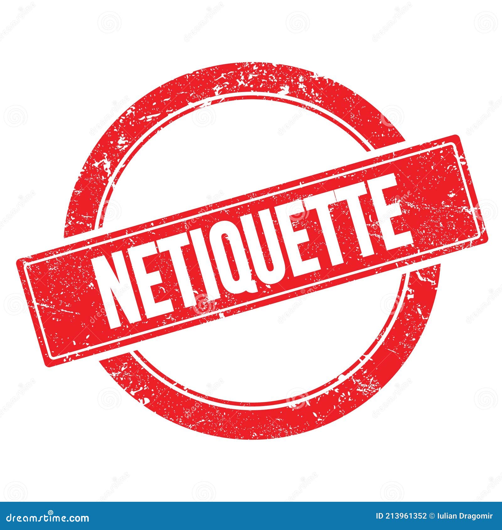 NETIQUETTE Text Written On Red Vintage Round Stamp Royalty-Free Stock ...