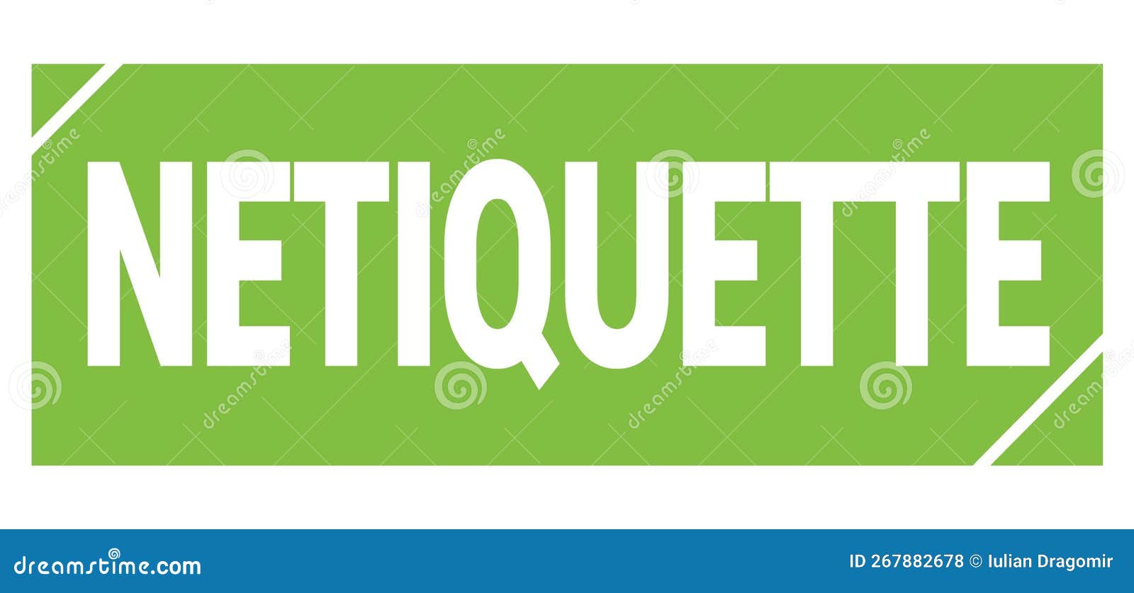 NETIQUETTE Text Written on Green Stamp Sign Stock Illustration ...