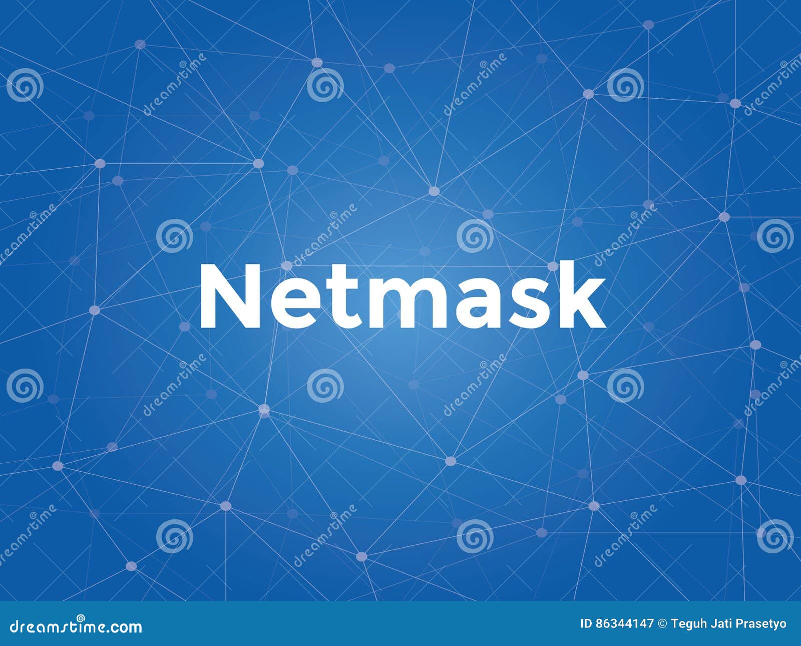 Netmask White Text Illustration with Blue Constellation Map As ...
