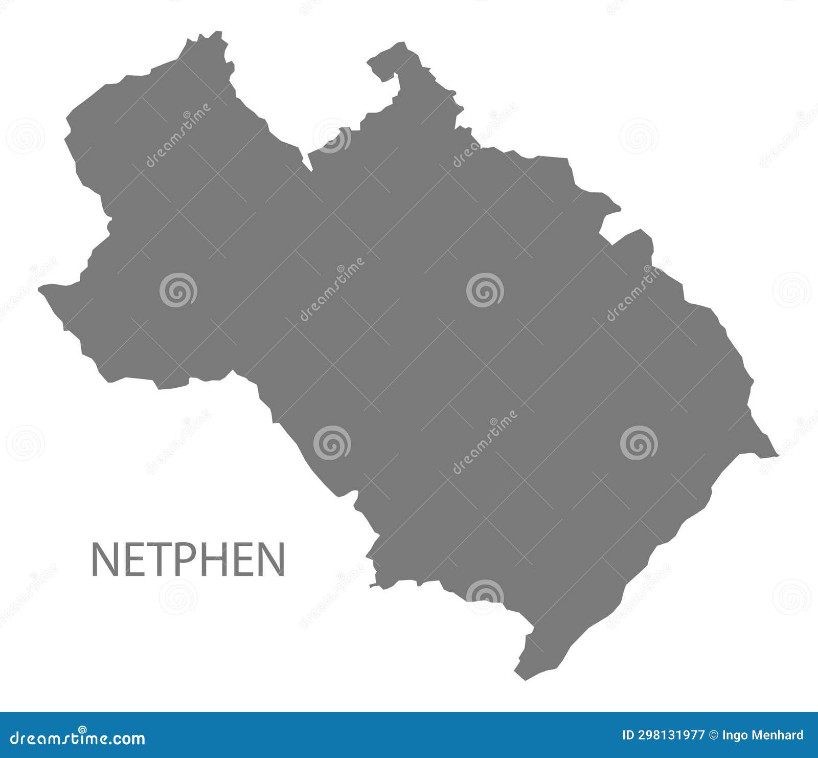 Netphen German City Map Grey Illustration Silhouette Shape Stock ...
