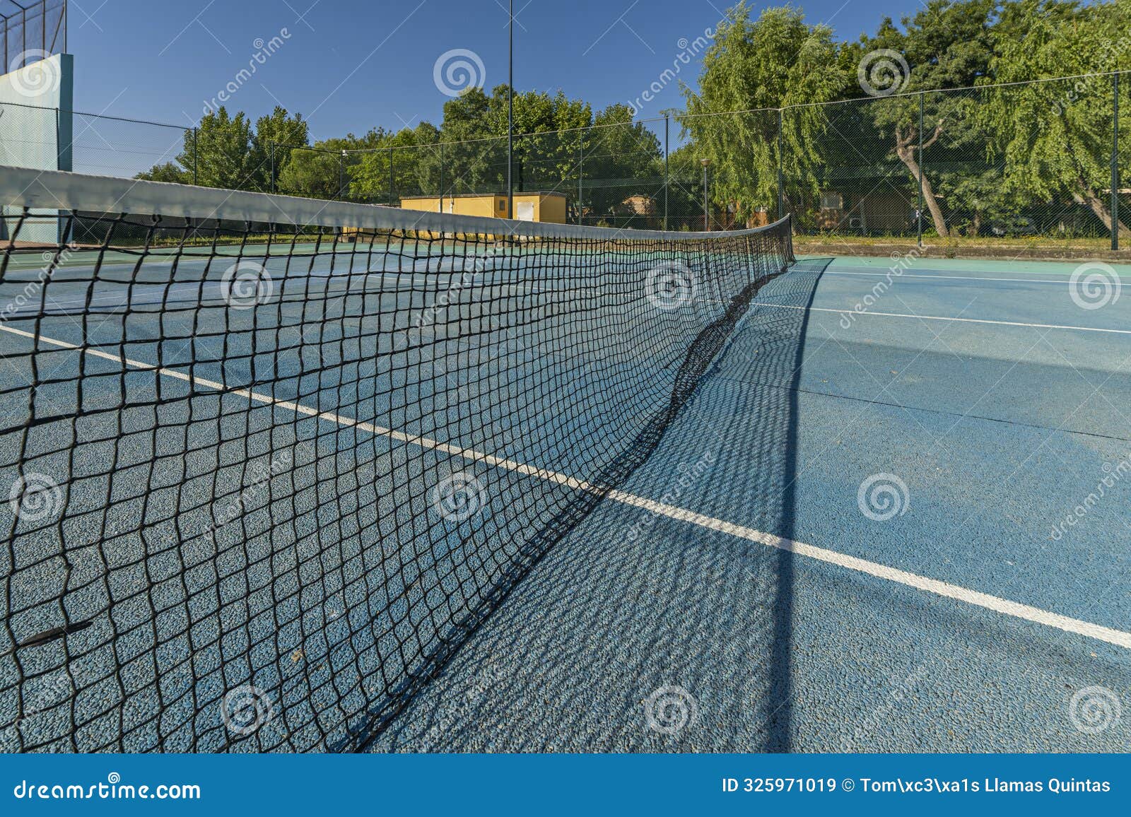The Nets on the Tennis Courts are Kept Rigidly Stretched Stock Image ...
