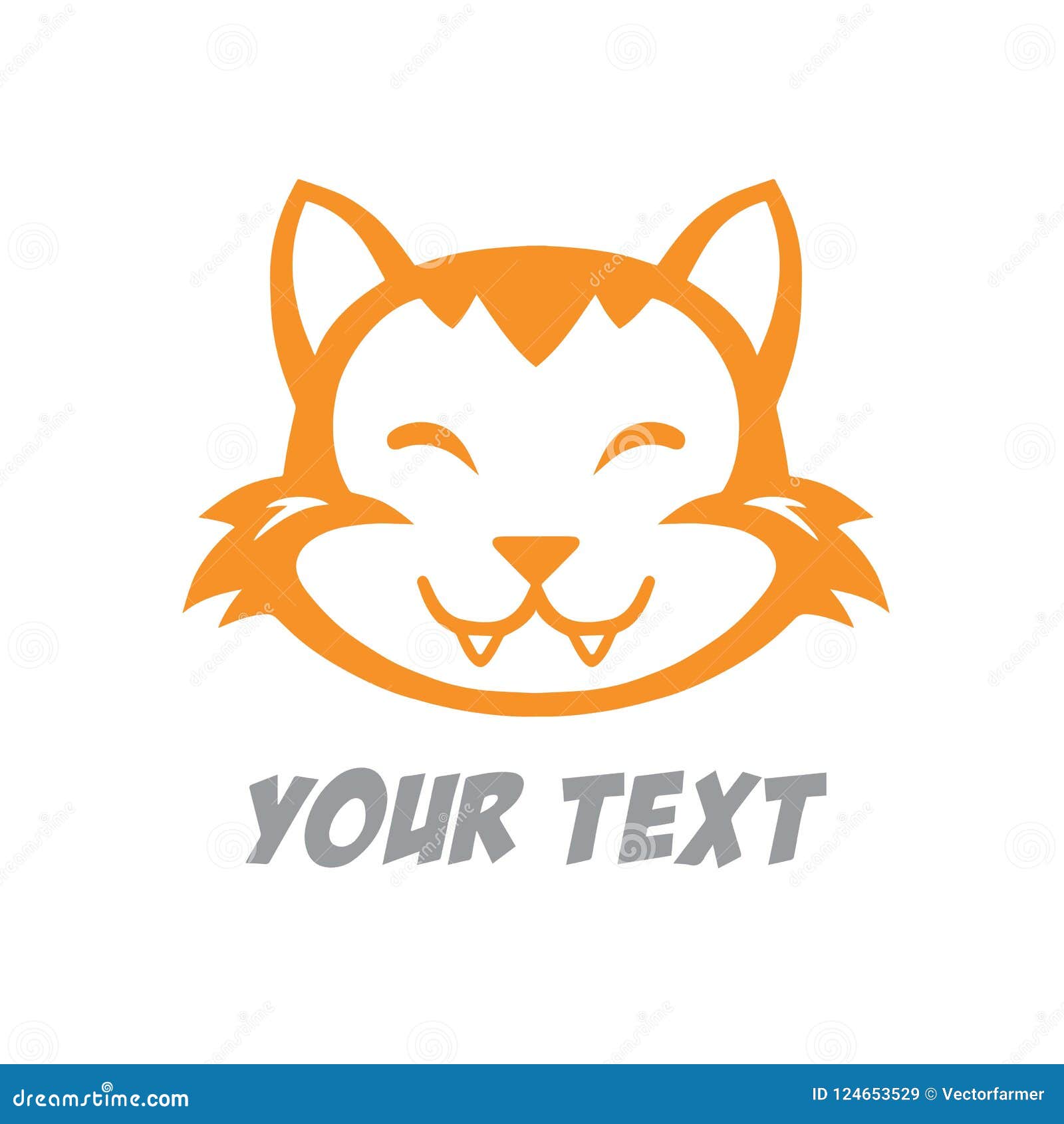 Nette Cat Logo Design Vector Icon Cartoon Vektor Abbildung ...