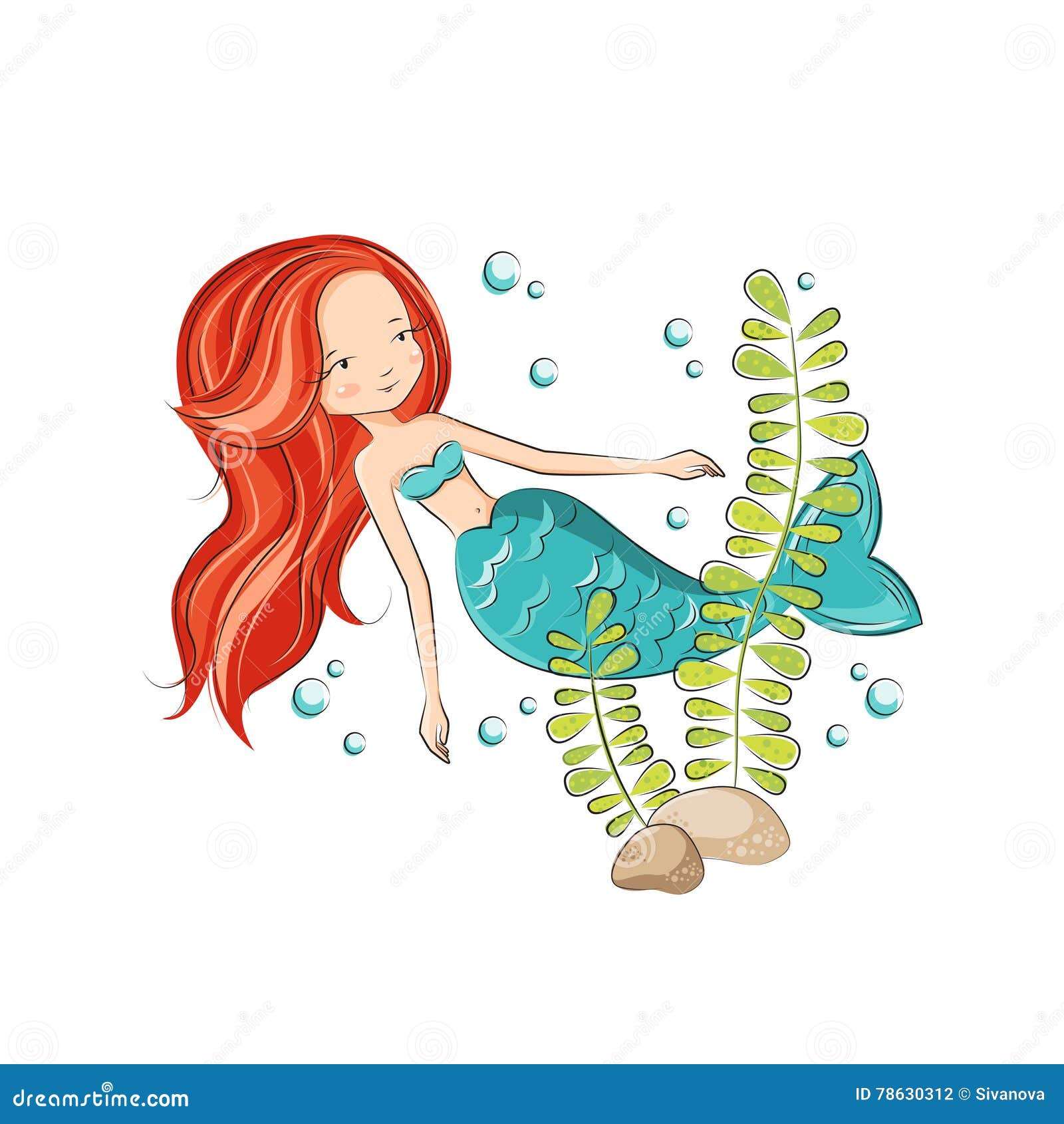 Nette Nixe vektor abbildung. Illustration von fische - 78630312