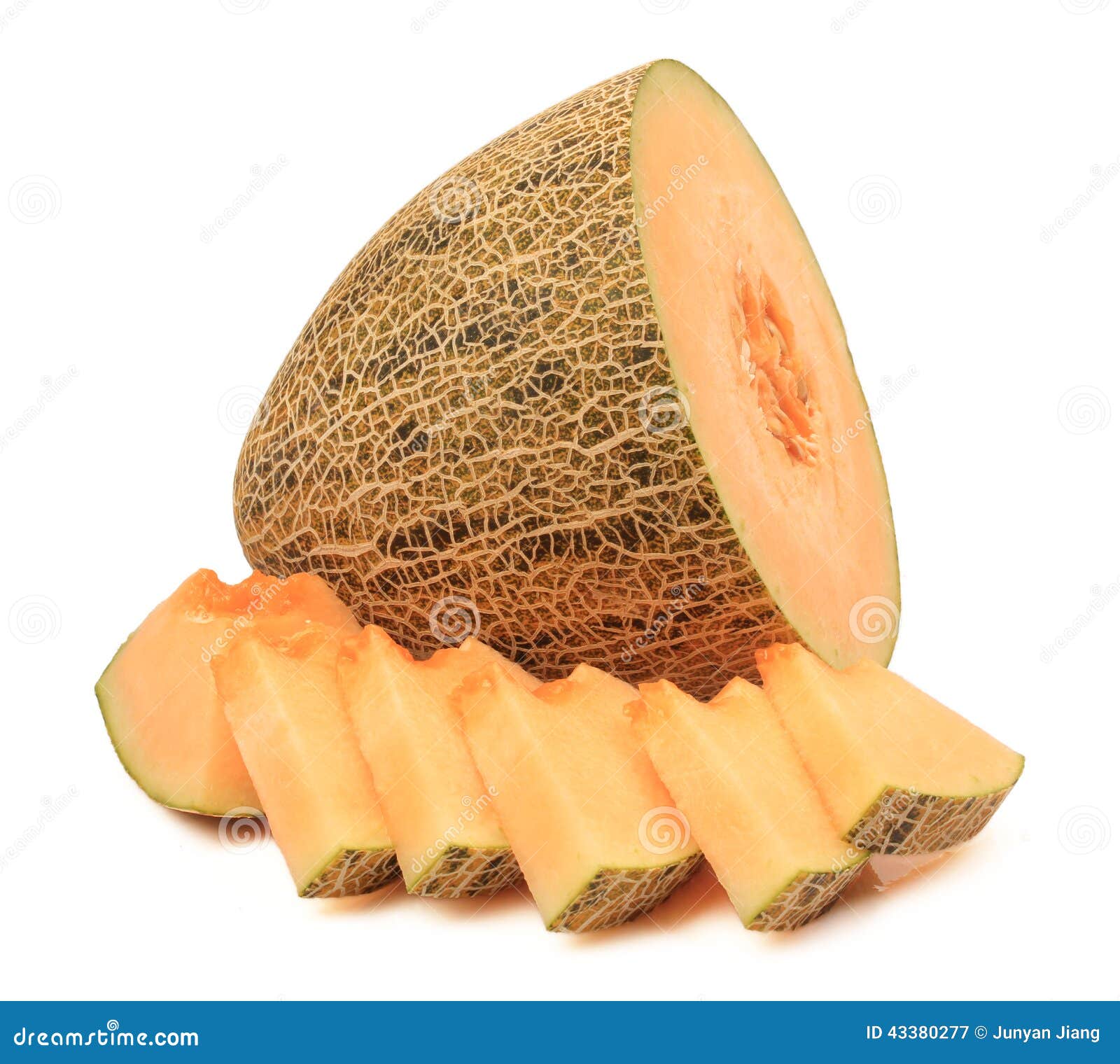 Netted melon stock image. Image of nature, round, juicy - 43380277