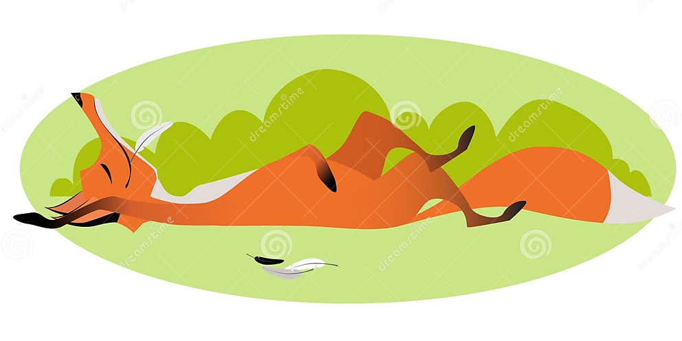 Netter Schlauer Voller Fuchs Vektor Abbildung - Illustration von schlau ...