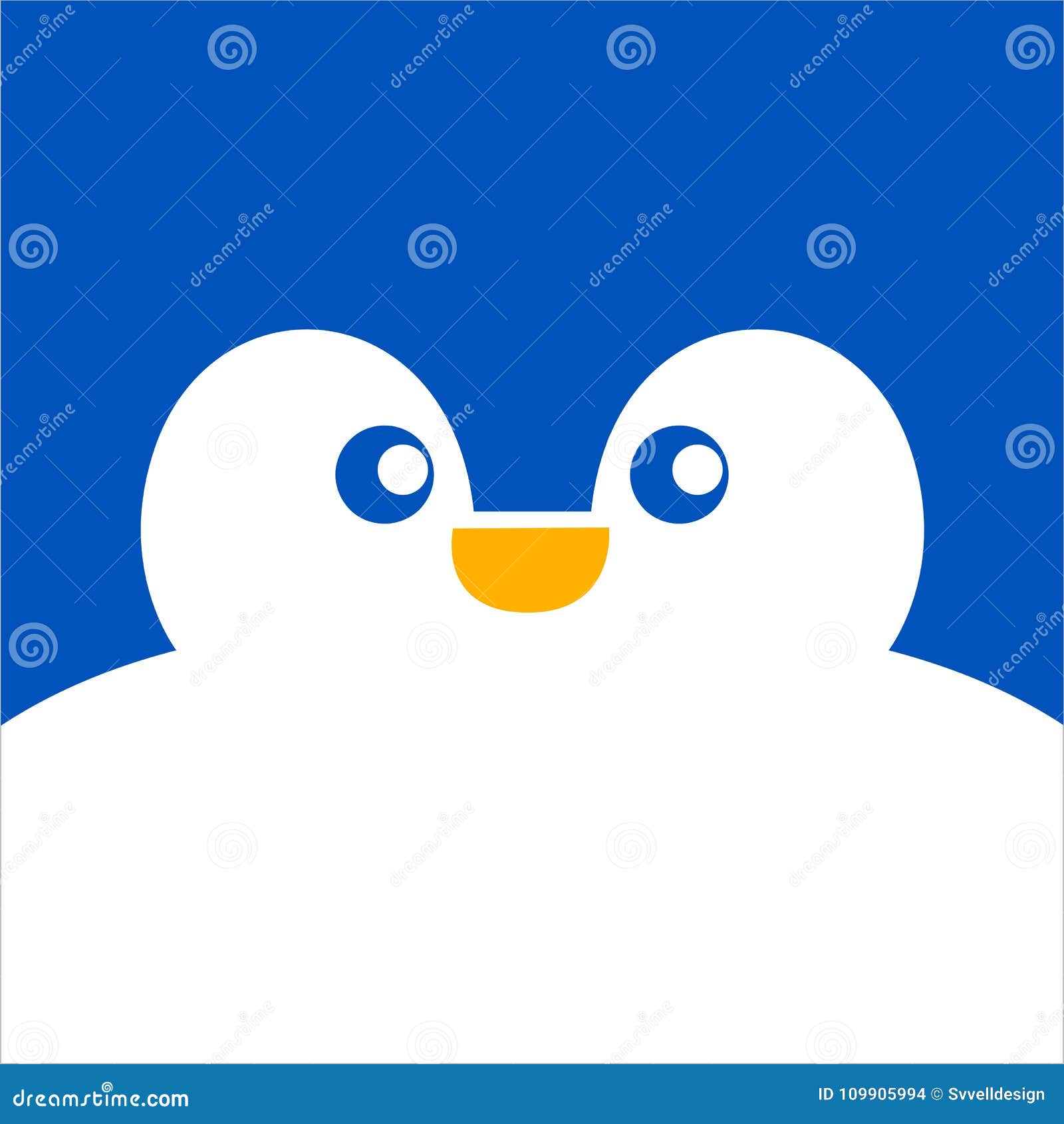 Netter Smiley Pengiun Face Background Illustration Vektor Abbildung ...