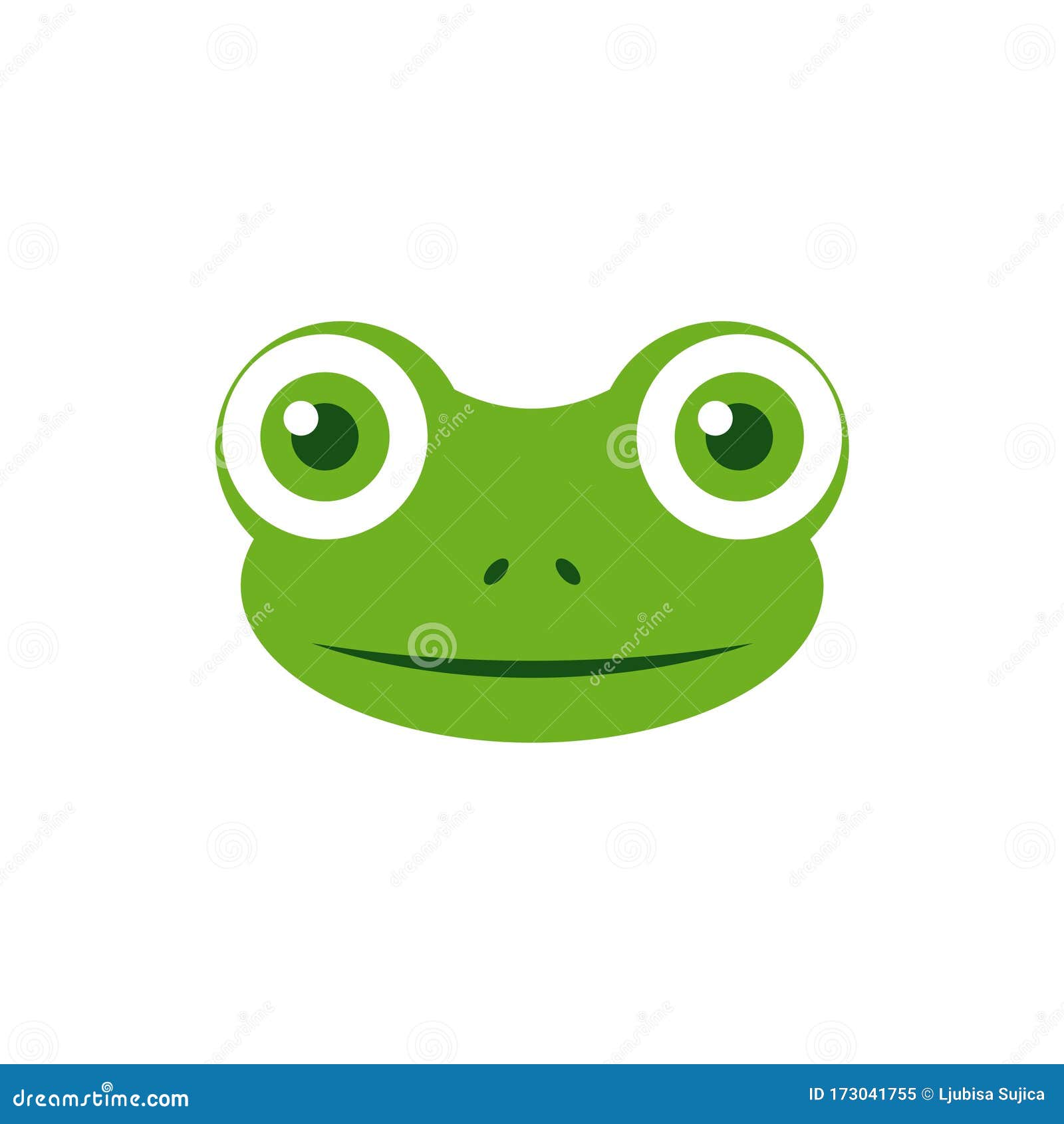 Nettes Frosch-Symbol-Logo Oder Symbol Flach. Vektor Abbildung ...