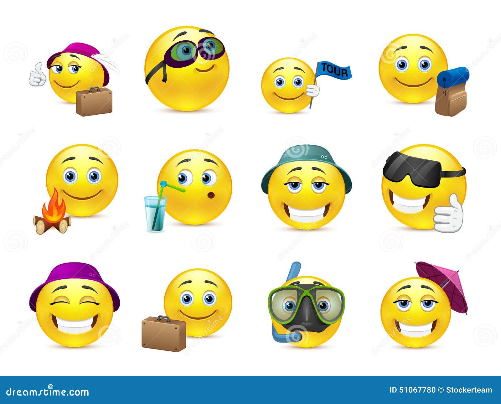 Nettes Lächeln im Urlaub stock abbildung. Illustration von gefühl ...