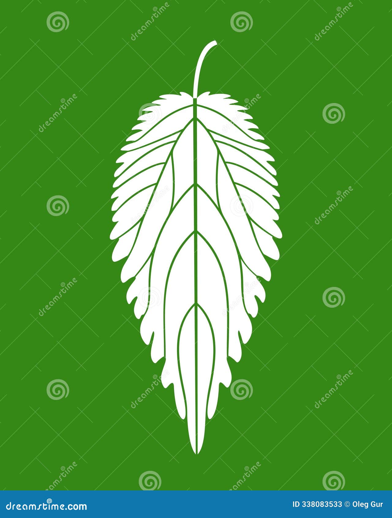 Nettle Plant. Isolated Nettle on Green Background Stock Vector ...