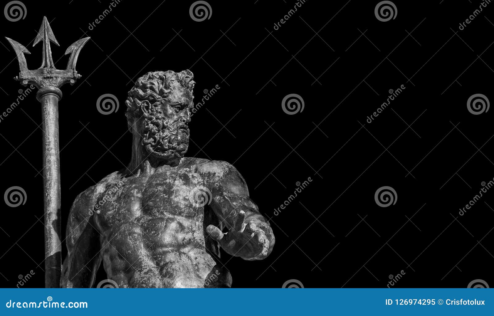 Netuno, deus do mar imagem de stock. Imagem de abismo - 126974295