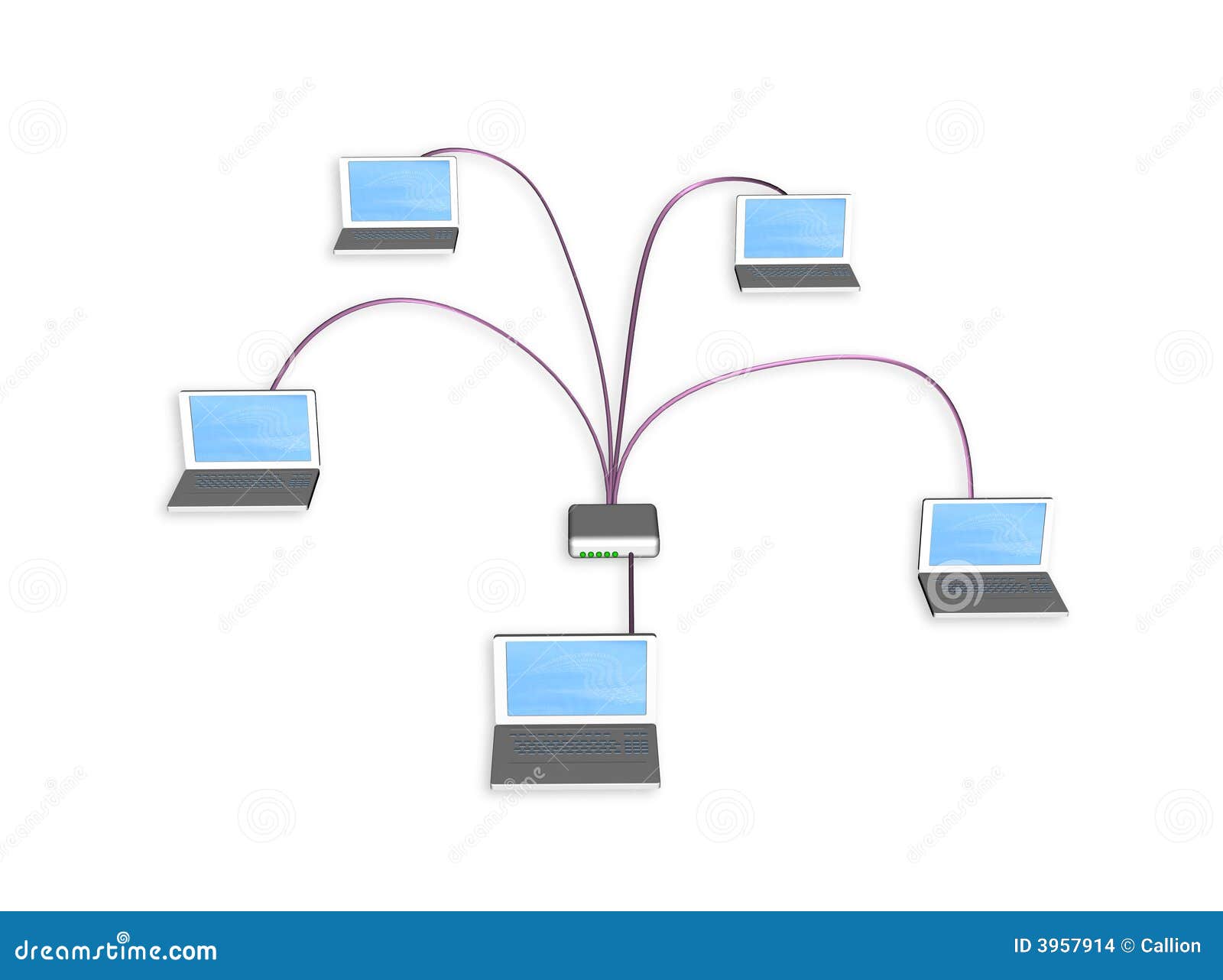 Netwerk van computers stock foto. Image of sociaal, netwerk - 3957914