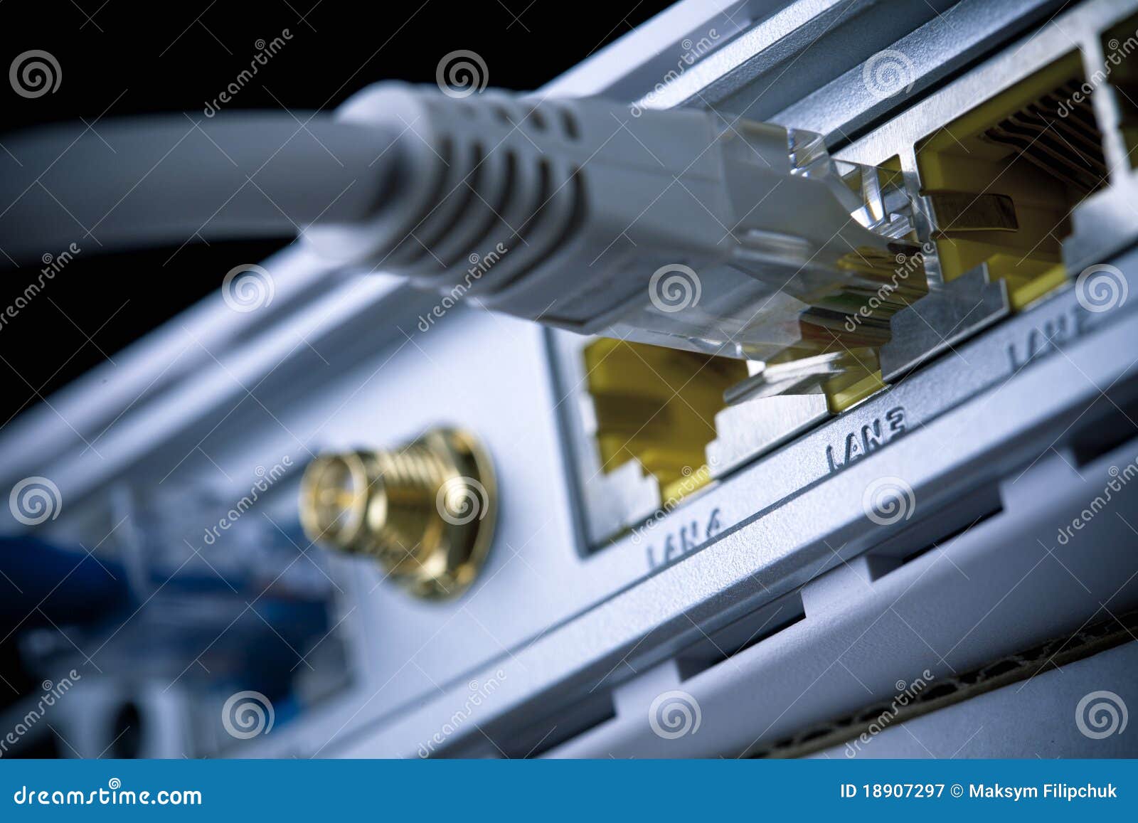 Network stock image. Image of equipment, slot, dark, router - 18907297