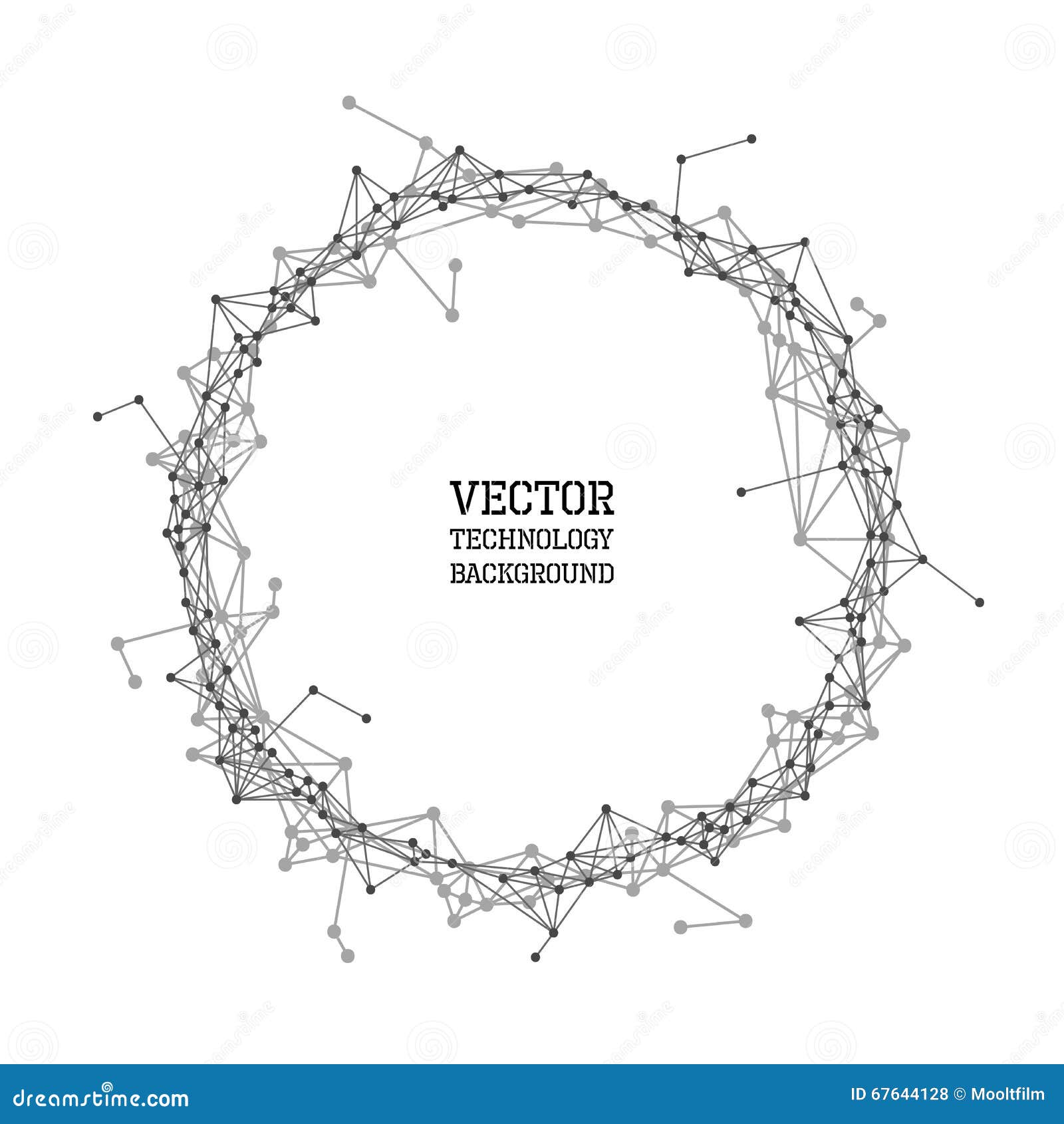 Network Abstract Polygonal Circle Background Stock Vector ...