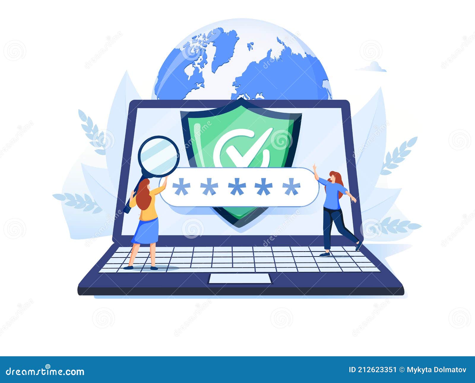 Network Access Abstract Concept Vector Illustration Set. Global Web ...