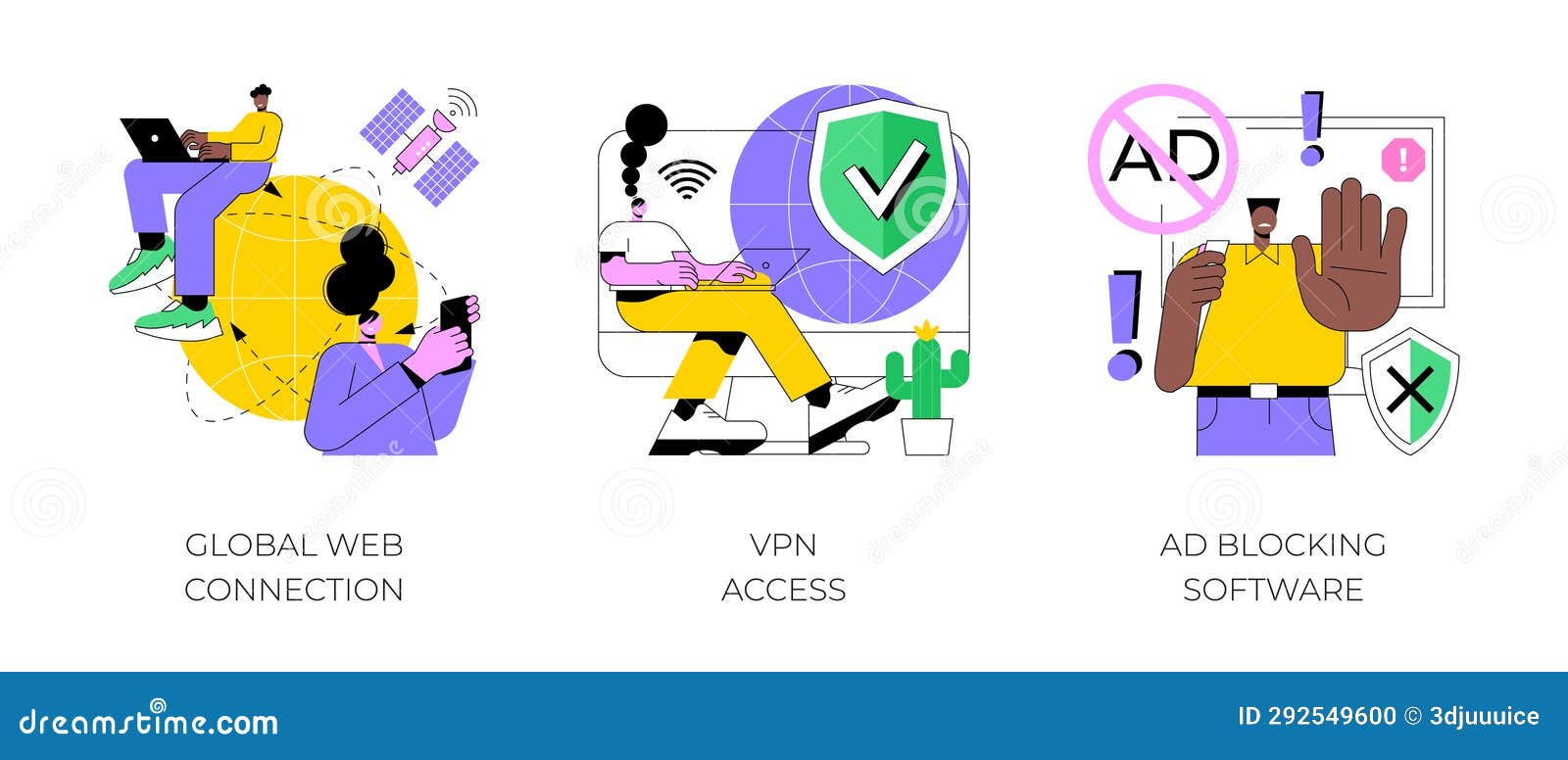 Network Access Abstract Concept Vector Illustrations. Stock ...