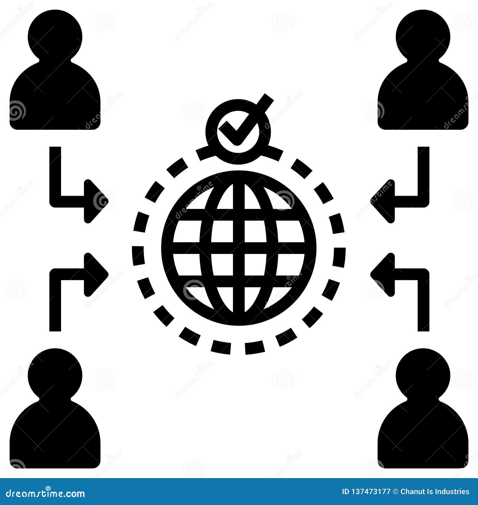 Network Access Solid Illustration Stock Vector - Illustration of ...