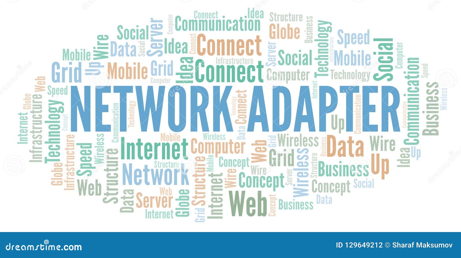 Network Adapter Word Cloud. Stock Illustration - Illustration of ...
