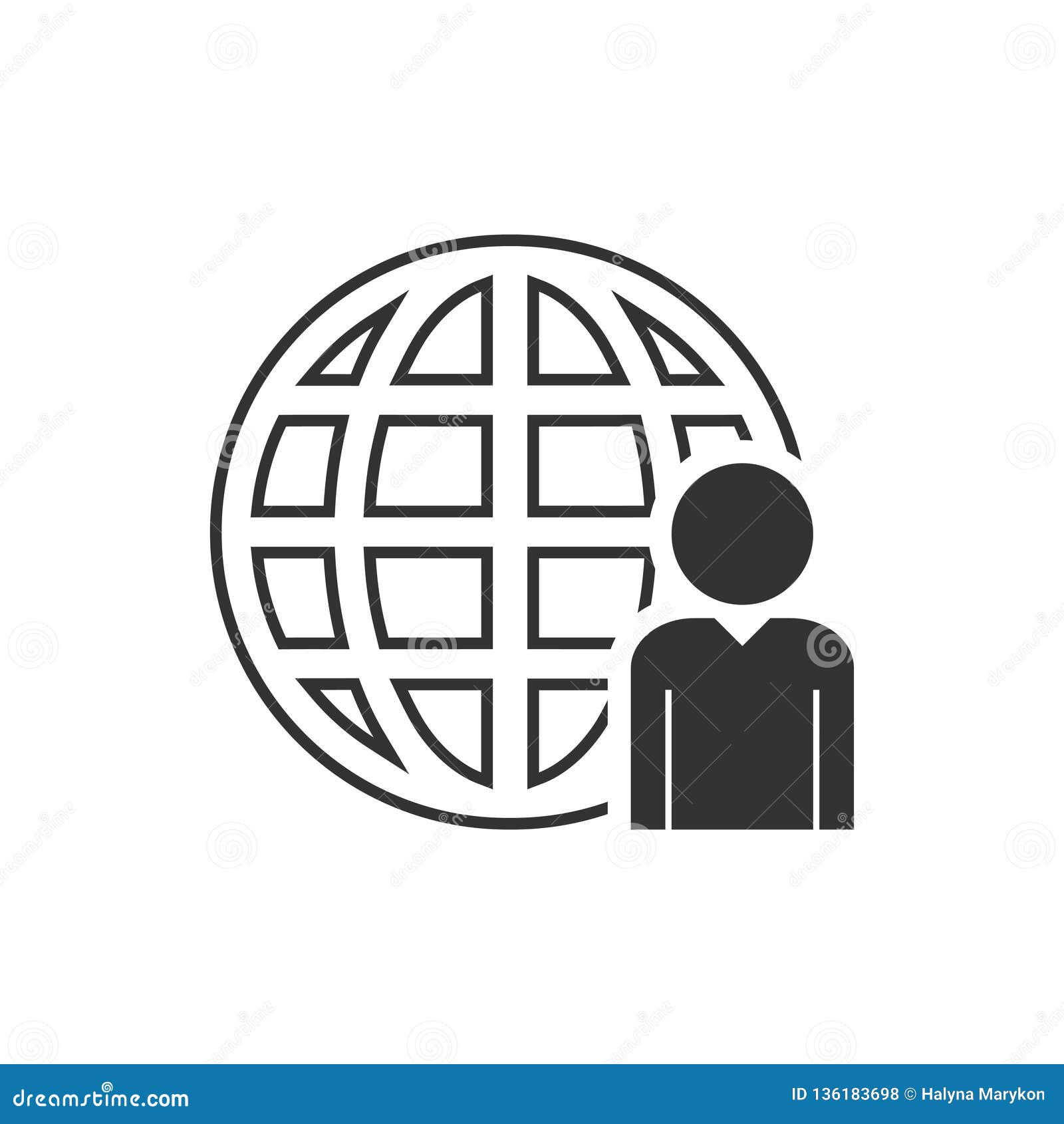 Network Administrator Icon Flat Stock Vector - Illustration of design ...