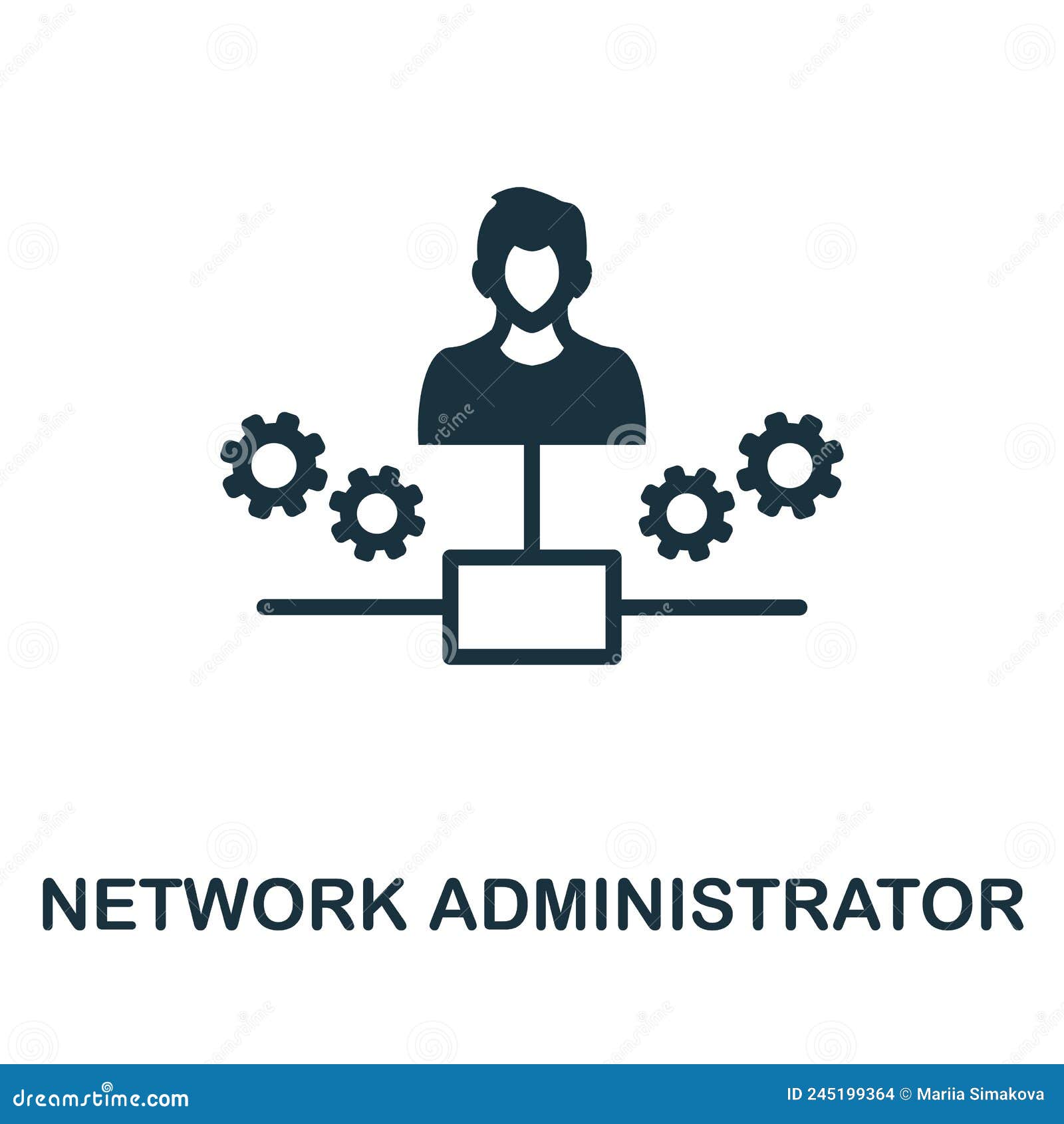 Network Administrator Flat Icon. Colored Element Sign from Internet ...
