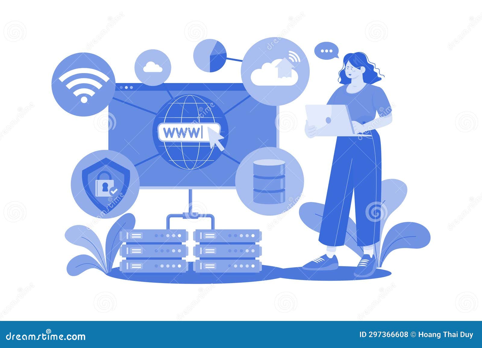 Network Administrator Illustration Concept on a White Background Stock ...
