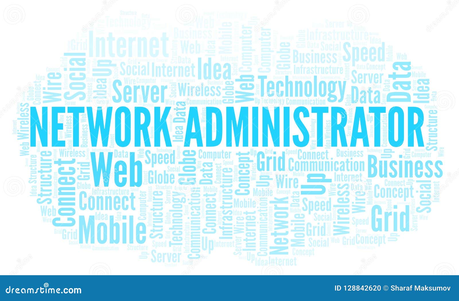 Network Administrator Word Cloud. Stock Illustration - Illustration of ...