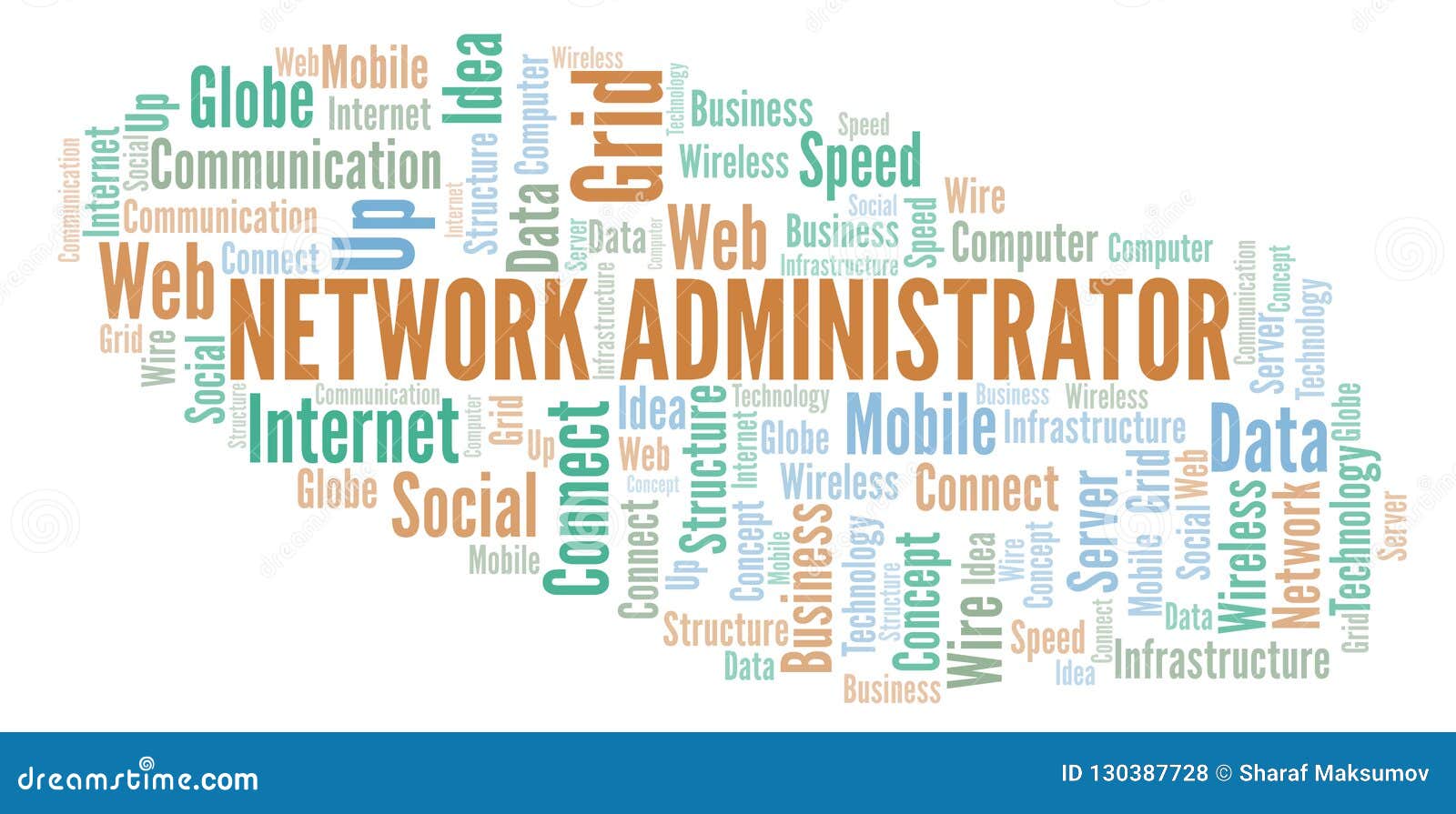 Network Administrator Word Cloud. Stock Illustration - Illustration of ...
