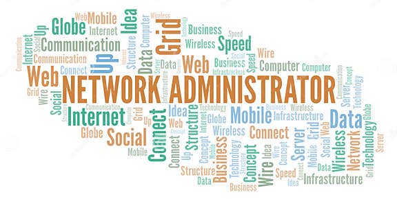 Network Administrator Word Cloud. Stock Illustration - Illustration of ...