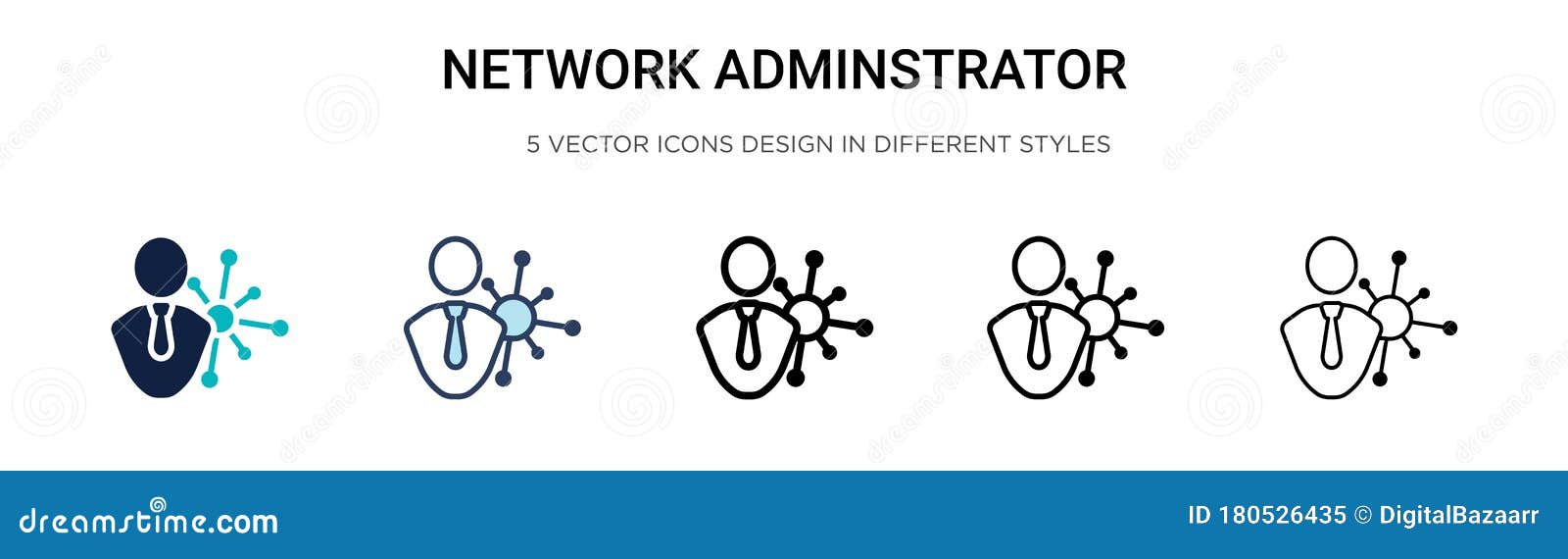Network Adminstrator Line Icon. Server Administrator Vector ...