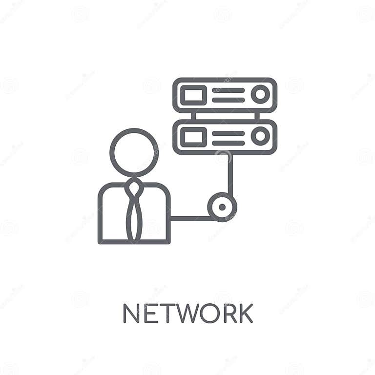Network Adminstrator Linear Icon. Modern Outline Network Adminst Stock ...