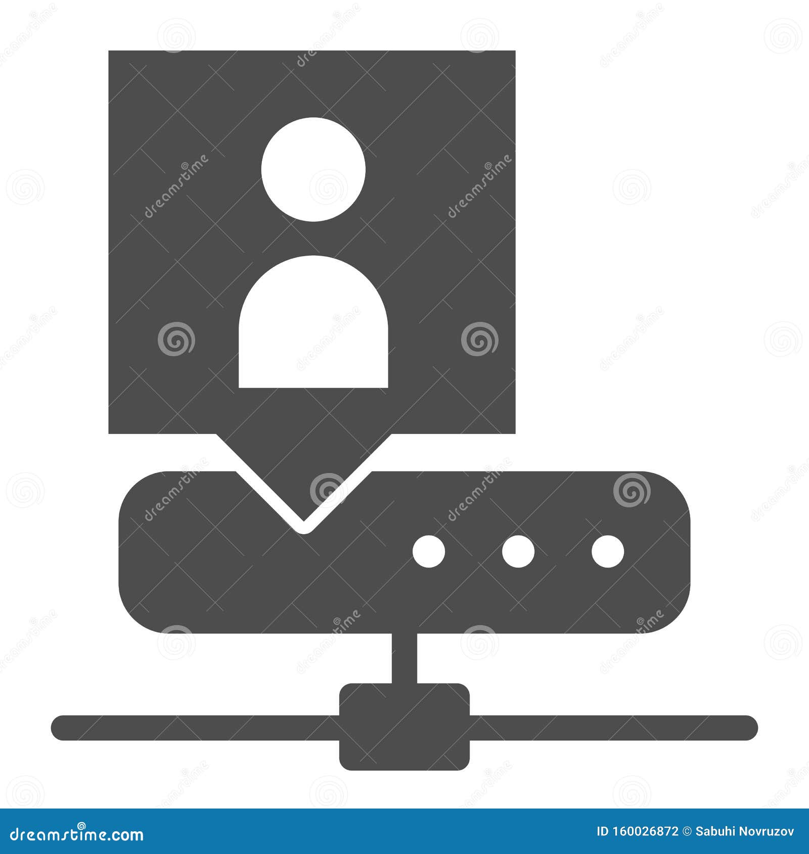 Network Adminstrator Solid Icon. Server Administrator Vector ...