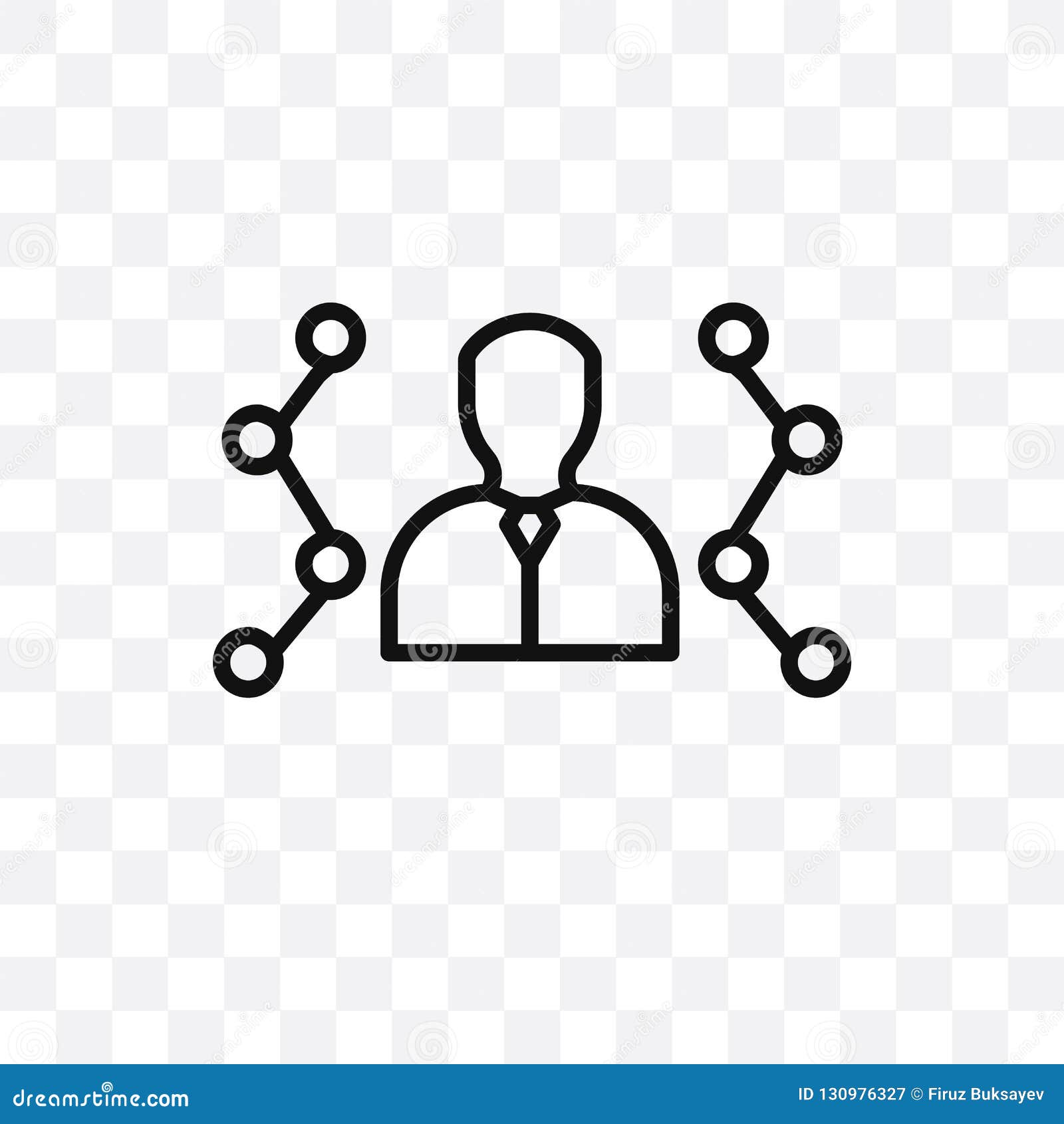 Network Adminstrator Vector Linear Icon Isolated On Transparent ...