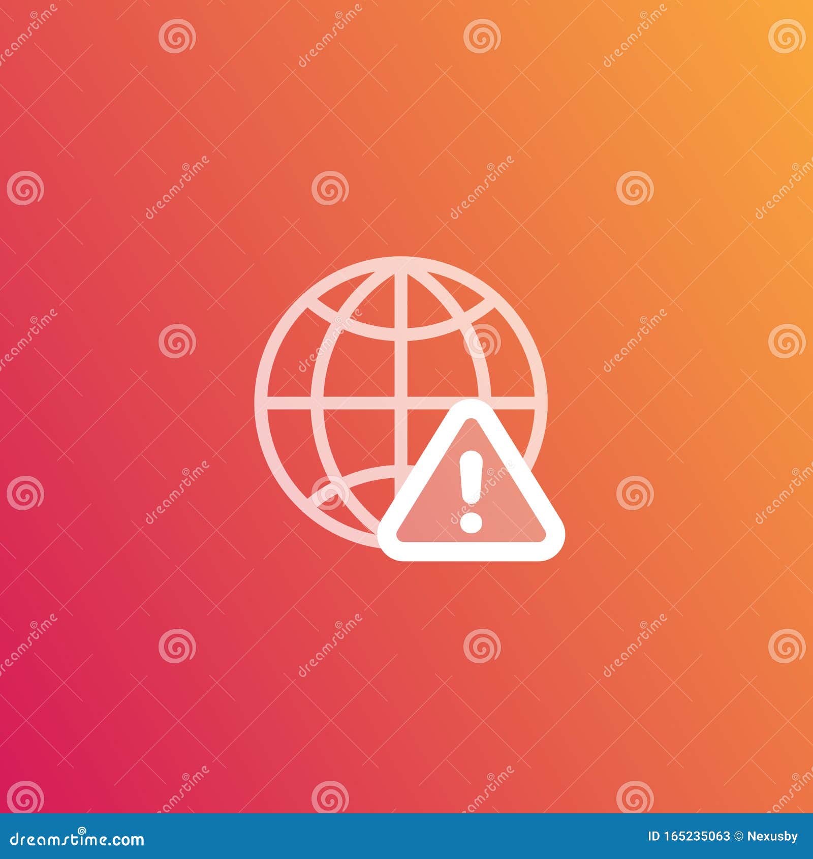 Network alert vector icon stock vector. Illustration of notification ...