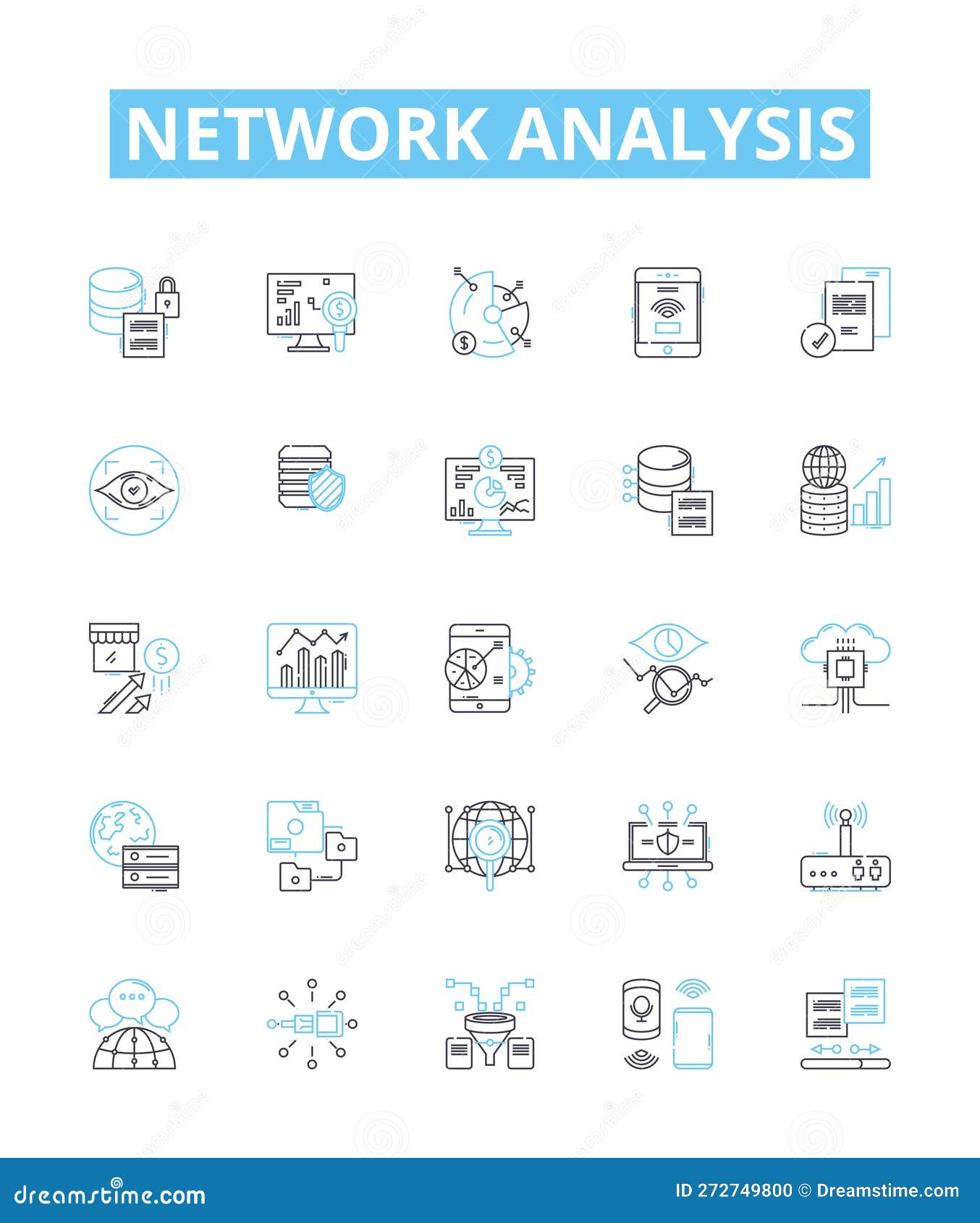 Network Analysis Vector Line Icons Set. Network, Analysis, Topology ... Network Analysis Vector Line Icons Set. Network, Analysis, Topology ...