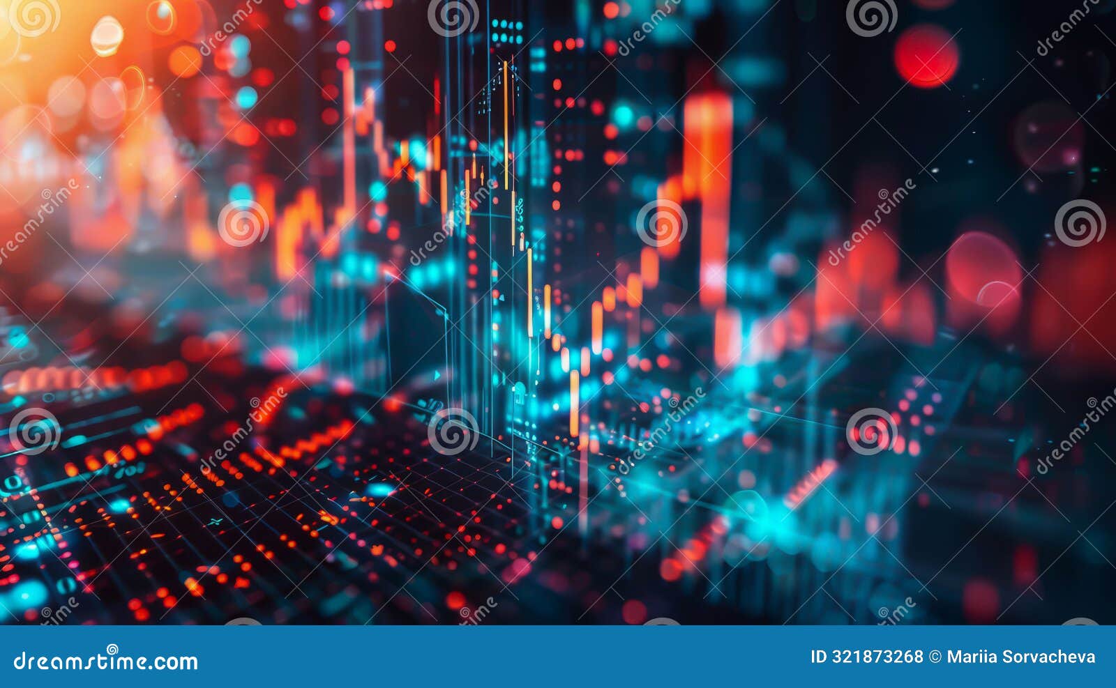 Network Architecture: Abstract Image of Connected Nodes and Devices ...