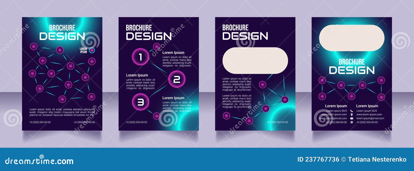 Network Architecture Blank Brochure Design Stock Vector - Illustration ...