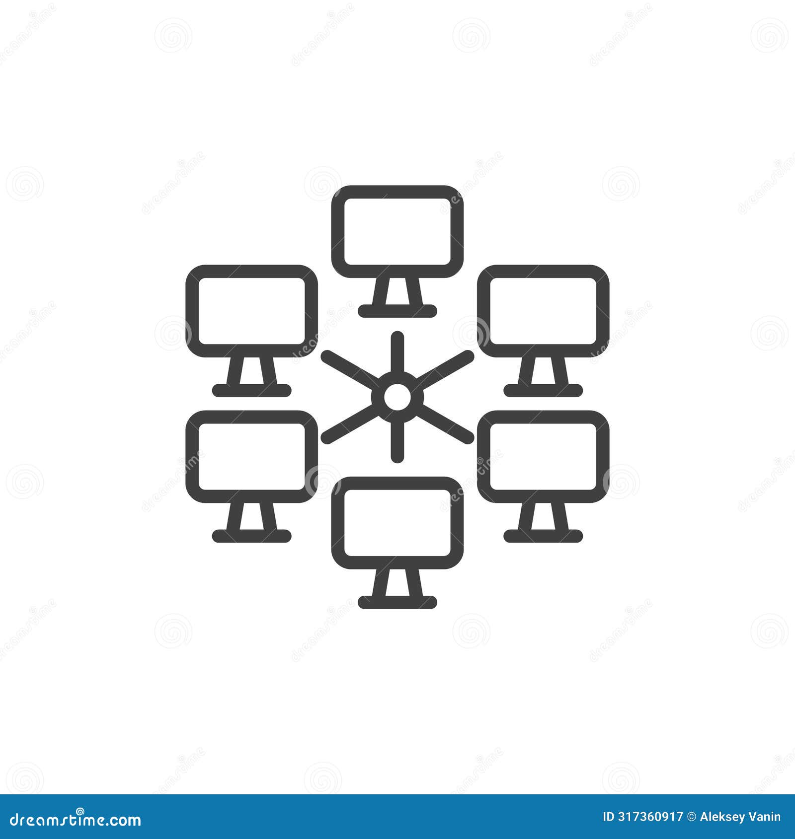 Network Architecture Line Icon Stock Vector - Illustration of logo ...