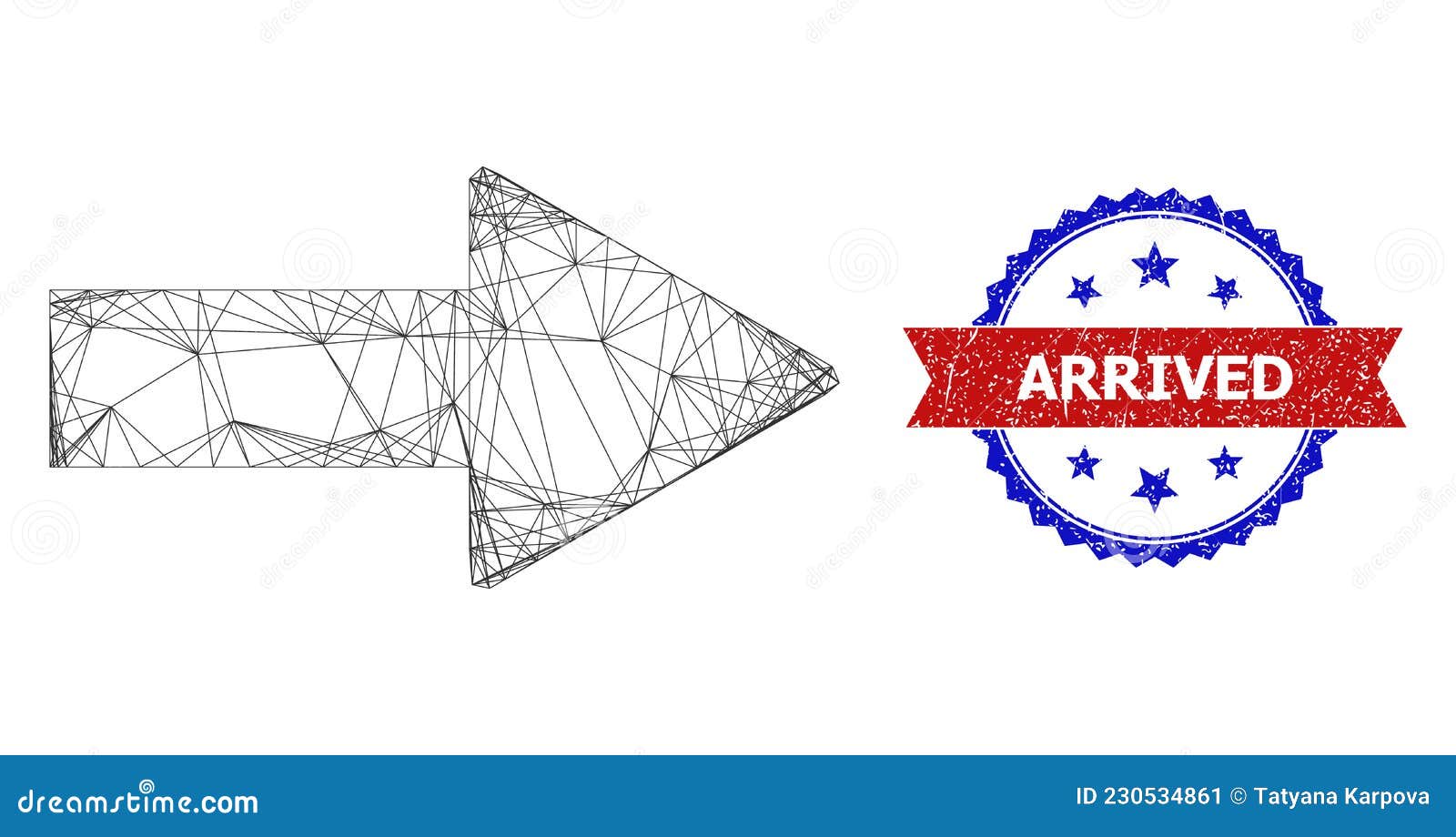 Network Arrow Direction Web Mesh and Unclean Bicolor Arrived Seal Stock ...