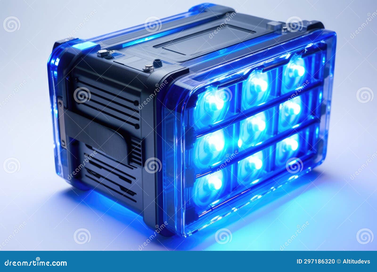 Network Attached Storage Device with Blue Status Lights Stock Photo ...