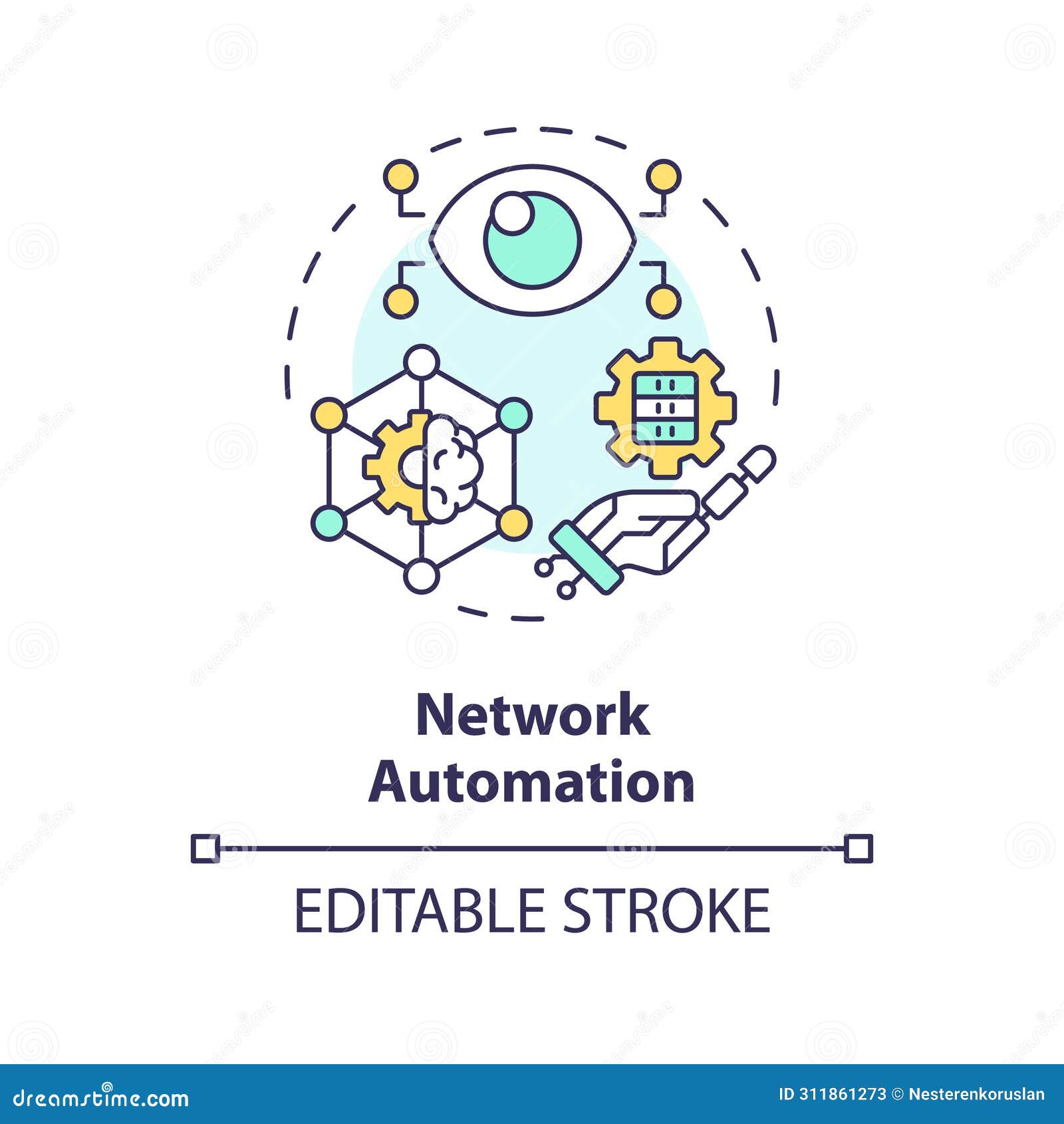 Network Automation Multi Color Concept Icon Stock Vector - Illustration ...