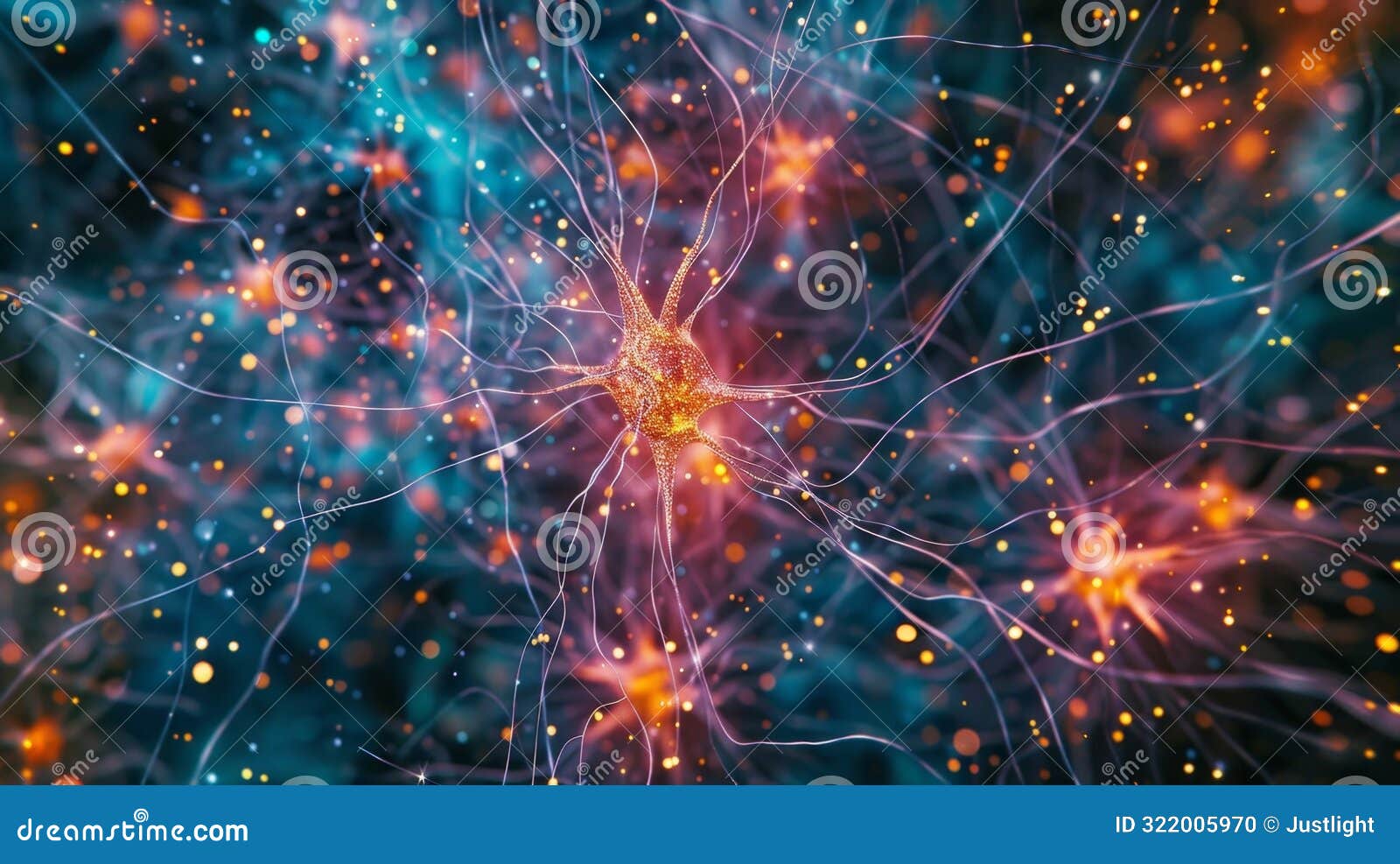 A Network of Axon Growth Cones Creating a Complex and Interconnected ...
