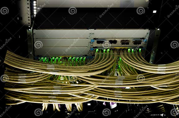 Network Backbone with Fiber Optic Cables Installed Stock Photo - Image ...