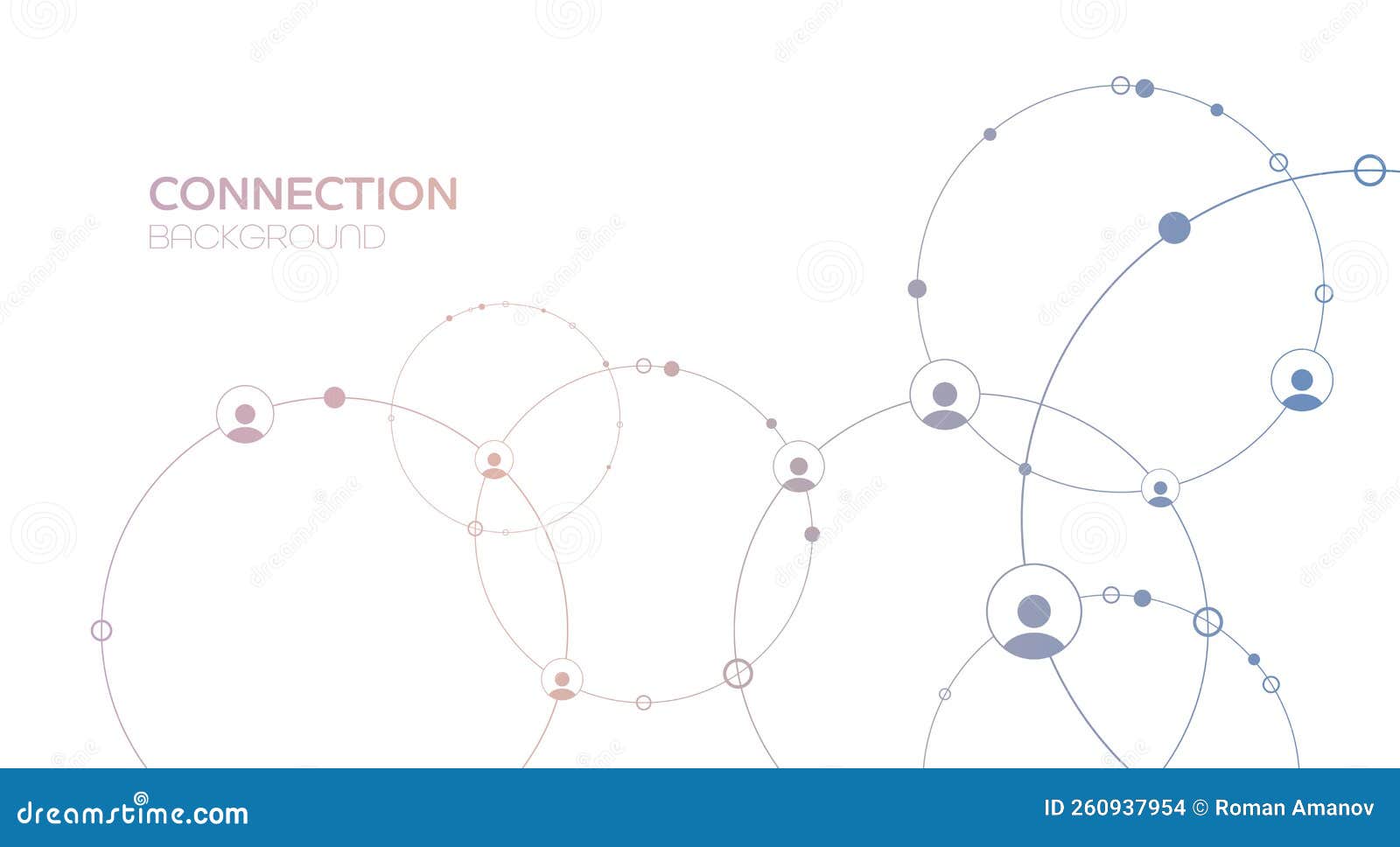 Network Background. Connections with Points, Lines, and People Icons ...