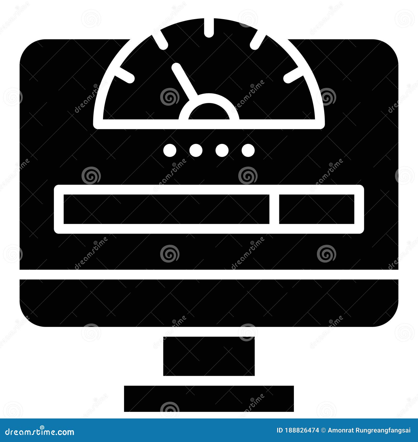 Network Bandwidth, Telecommuting or Remote Work Icon Stock Vector ...