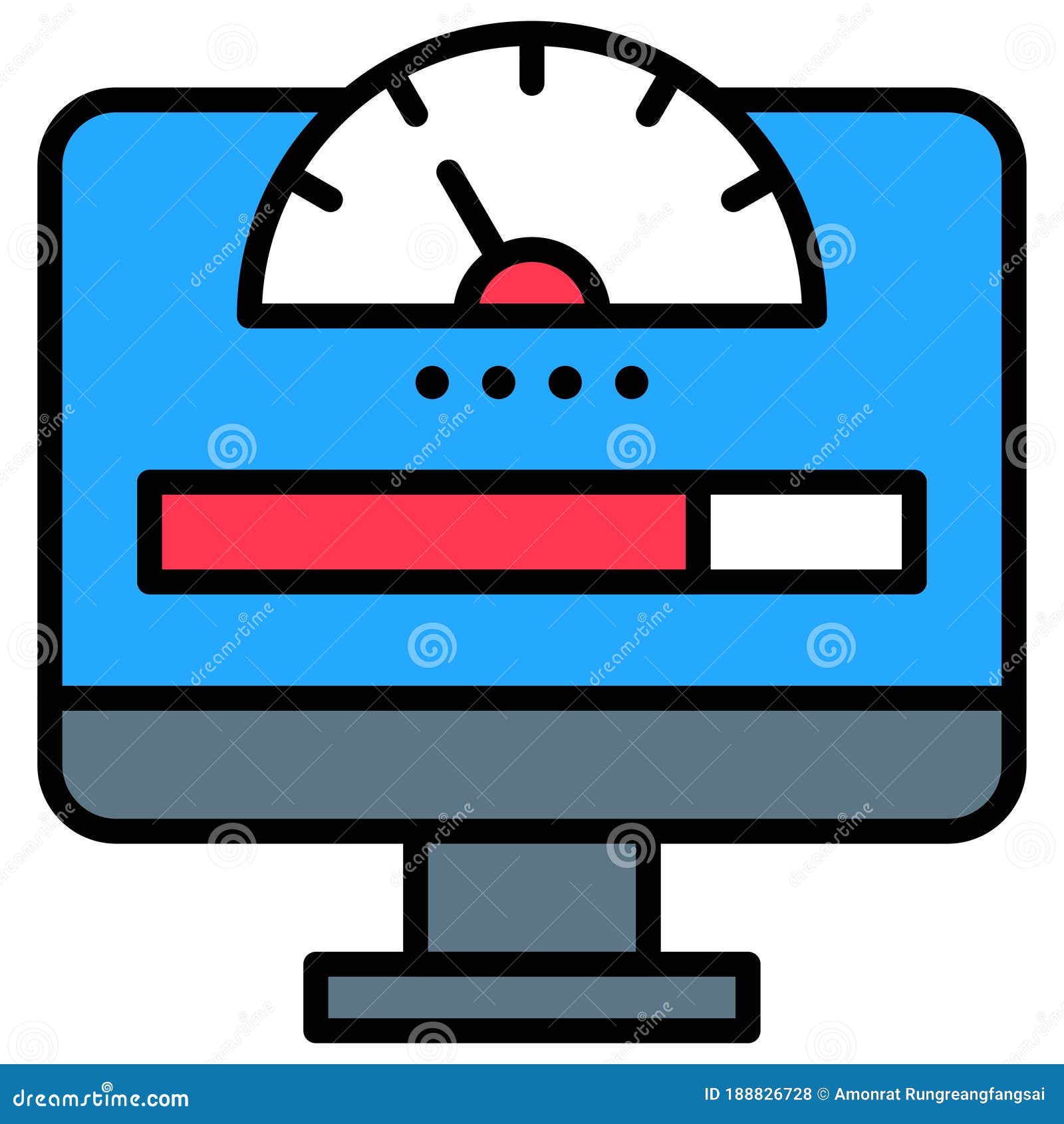 Network Bandwidth, Telecommuting or Remote Work Icon Stock Vector ...