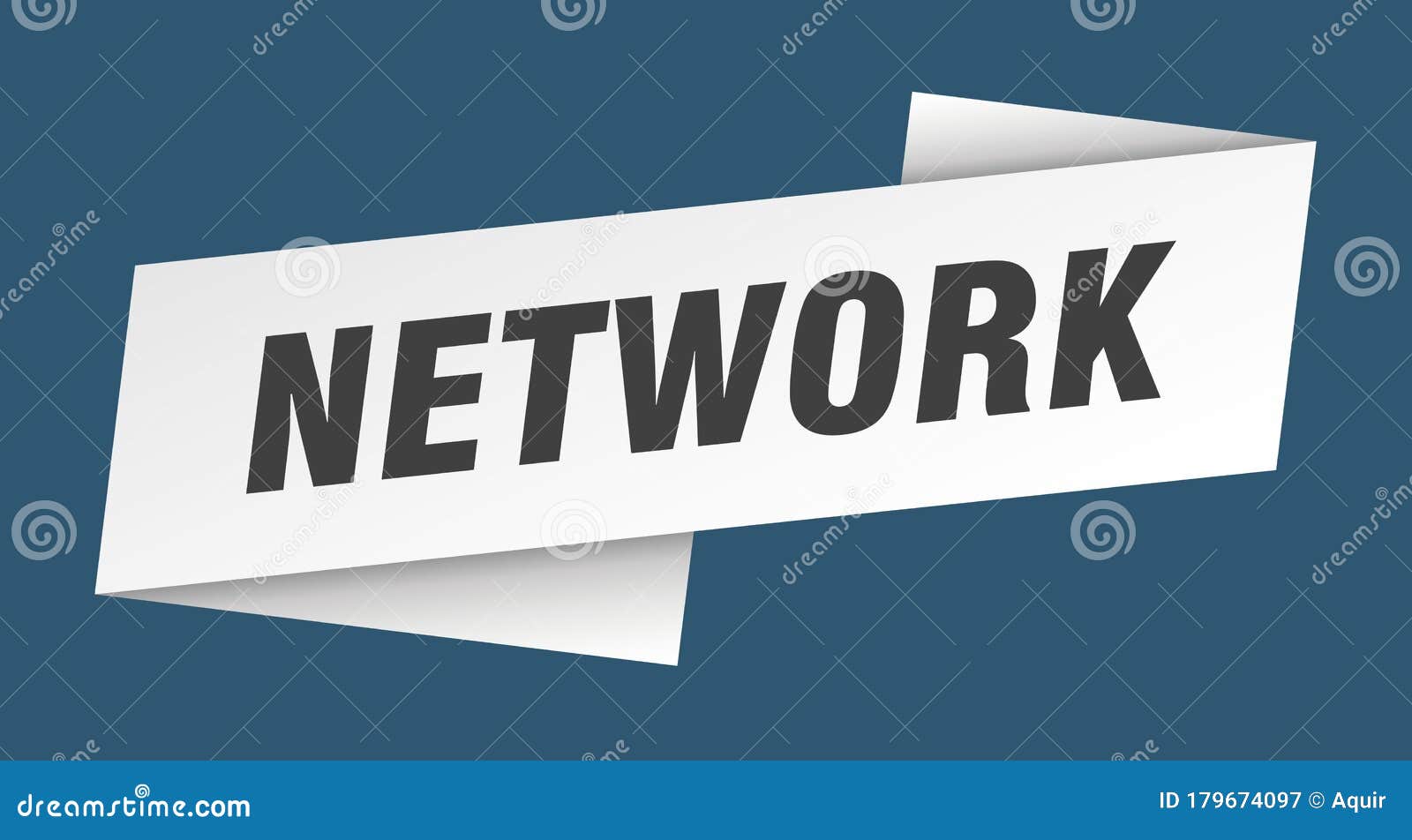 Network Banner Template. Network Ribbon Label Stock Vector ...