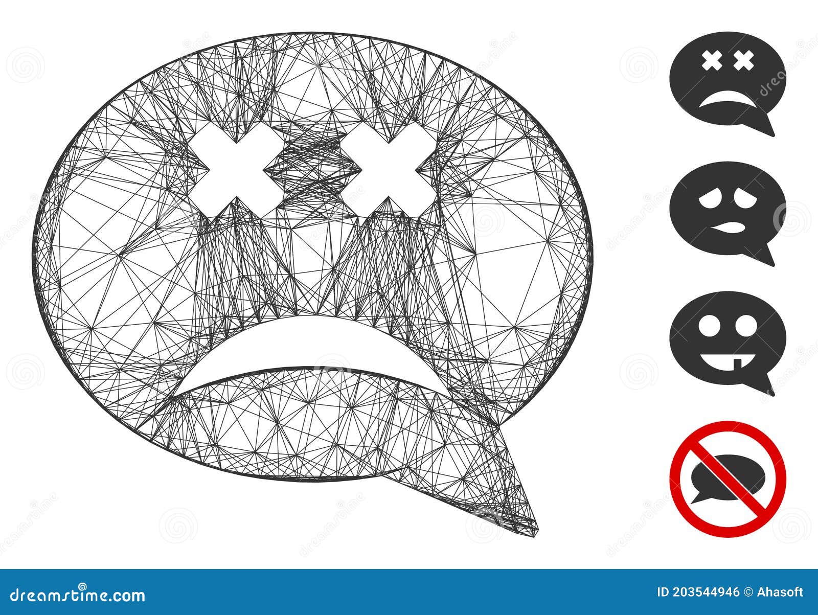 Network Blind Smiley Message Vector Mesh Stock Illustration ...